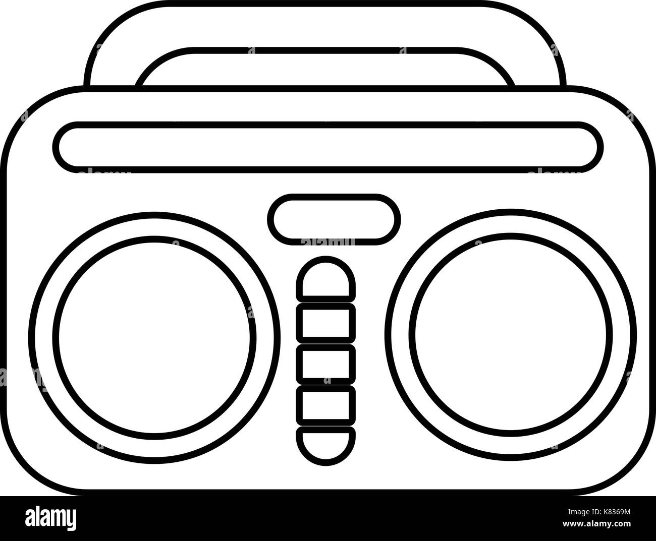 Vintage boombox icon , outline style Stock Vector Image & Art - Alamy