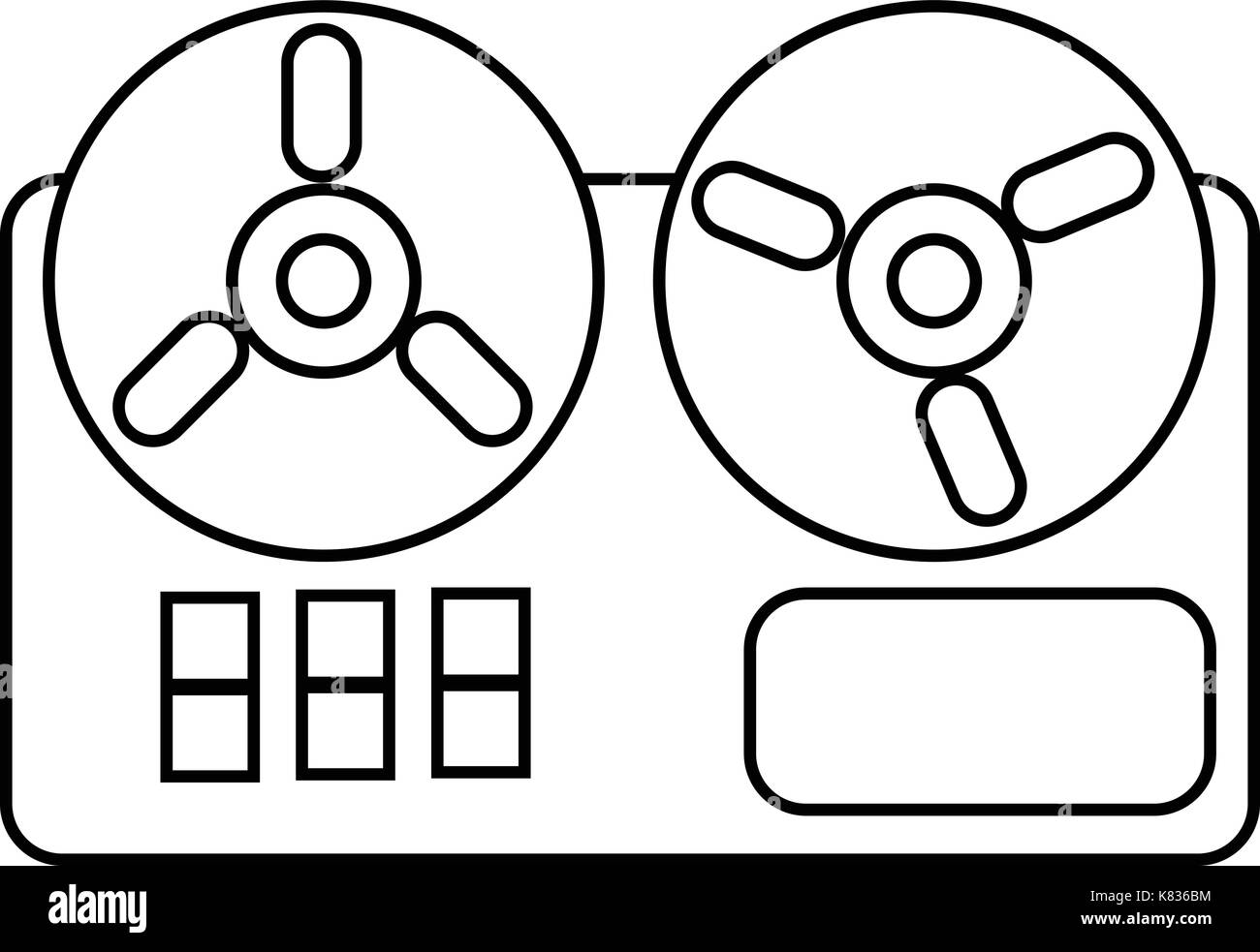 Reel tape recorder icon , outline style Stock Vector Image & Art - Alamy