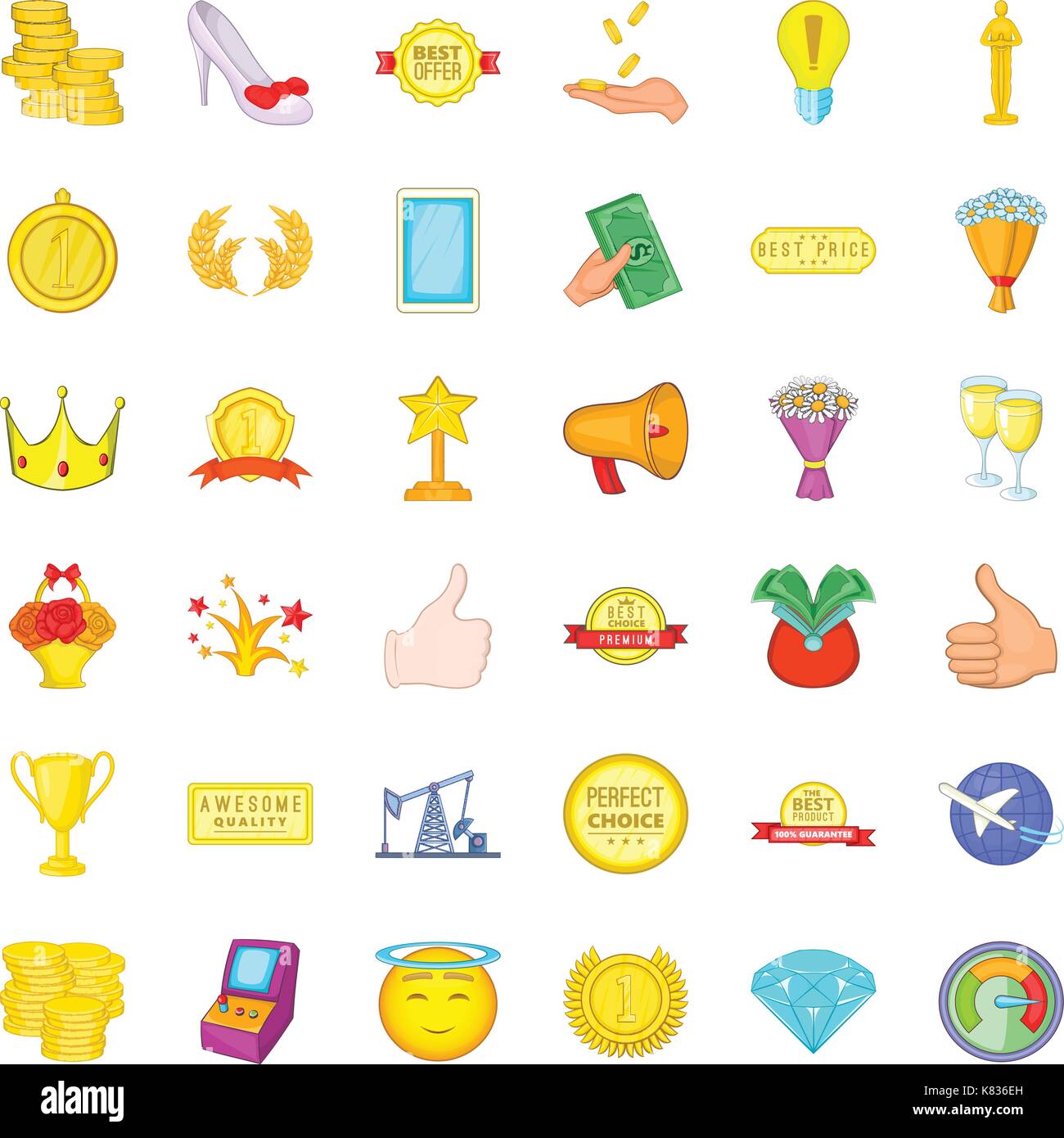 Choice icons set, cartoon style Stock Vector Image & Art - Alamy