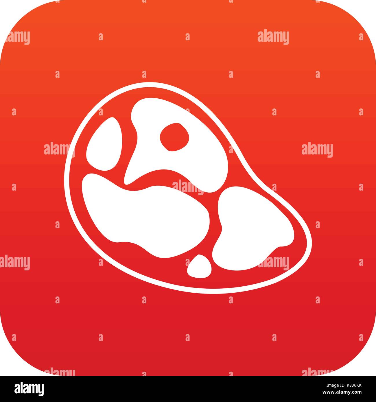 Steak icon digital red Stock Vector Image & Art - Alamy
