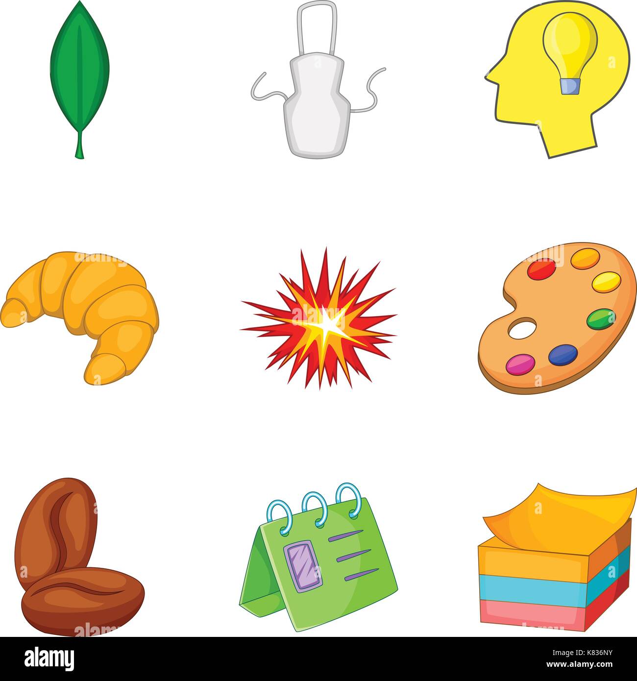 Coffee break icon set, cartoon style Stock Vector Image & Art - Alamy