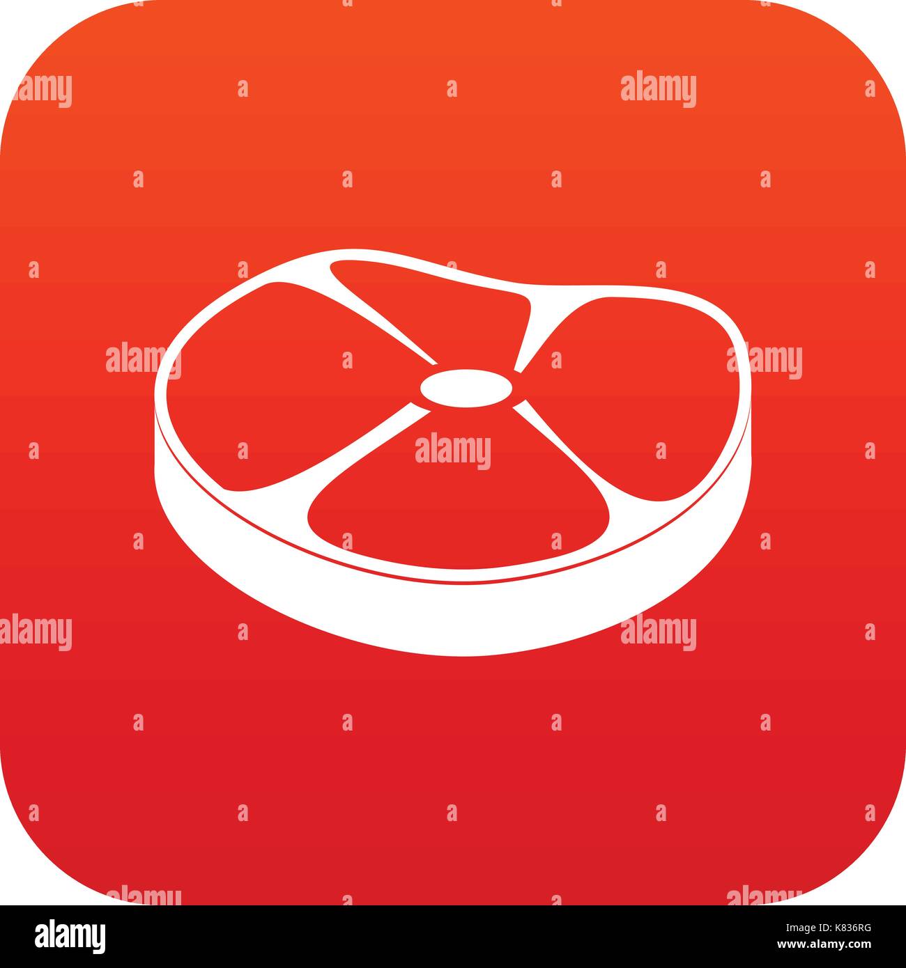 Steak icon digital red Stock Vector Image & Art - Alamy