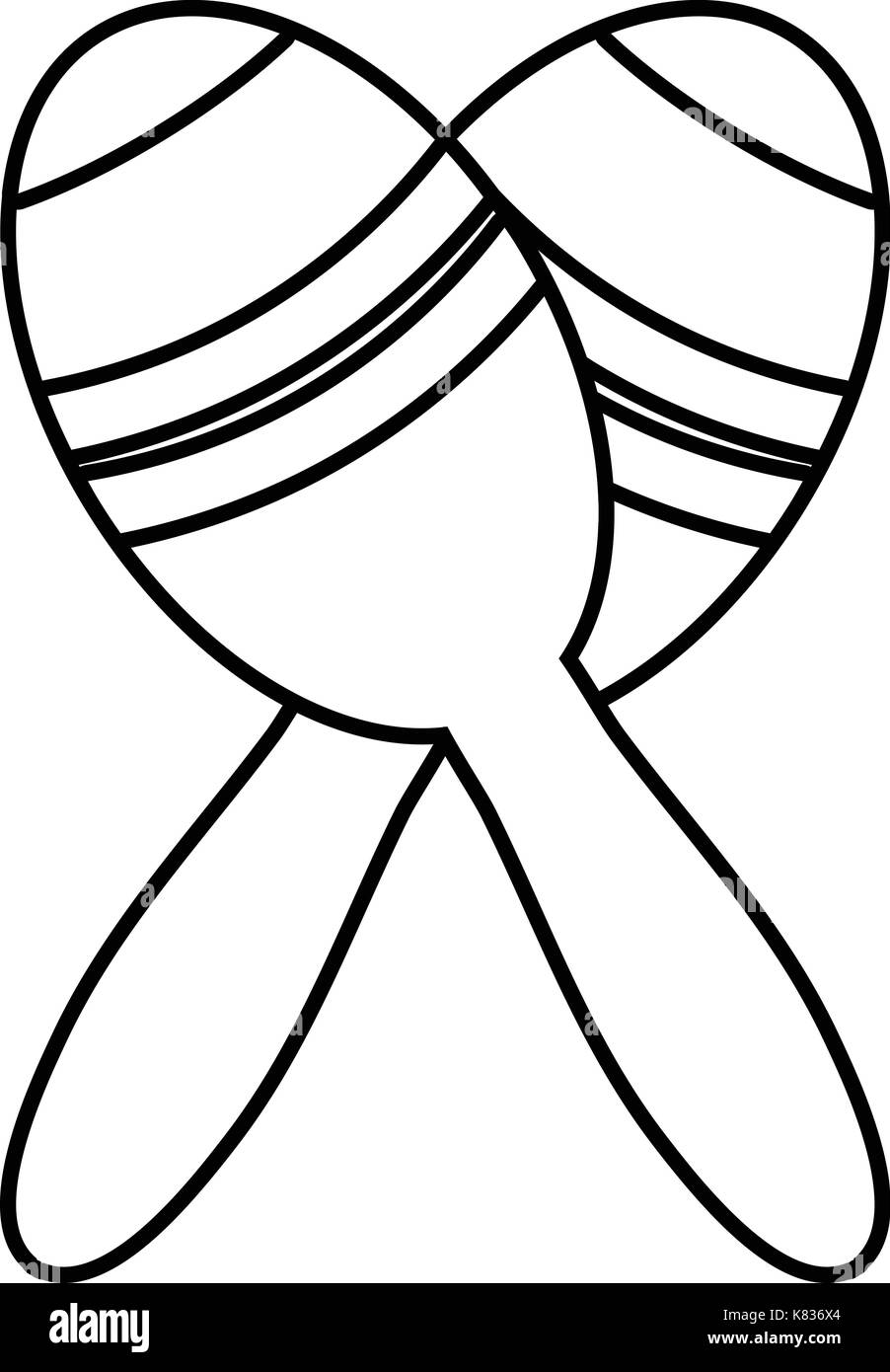 Mexican maracas icon , outline style Stock Vector Image & Art - Alamy