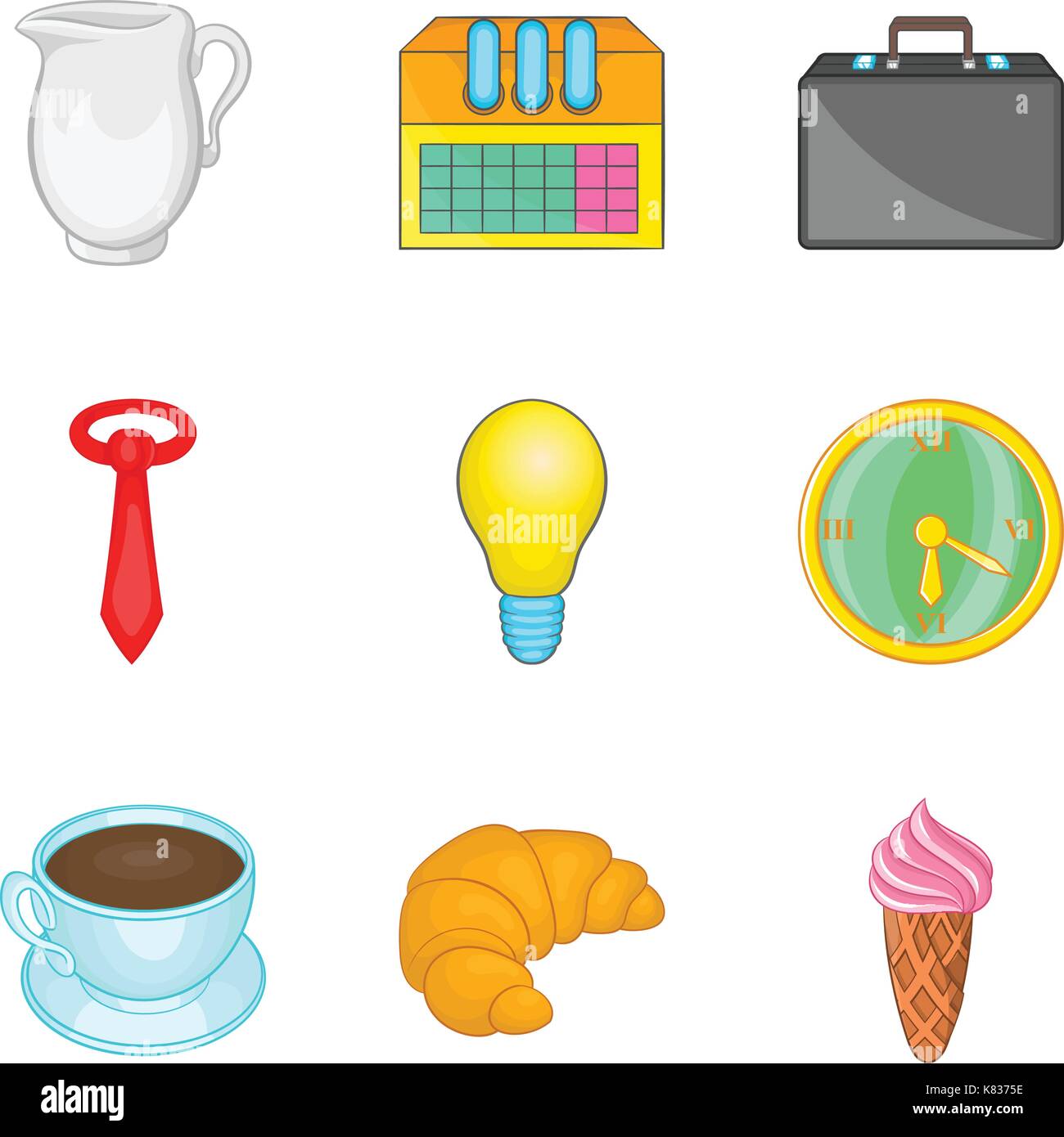 Manager free time icon set, cartoon style Stock Vector Image & Art - Alamy