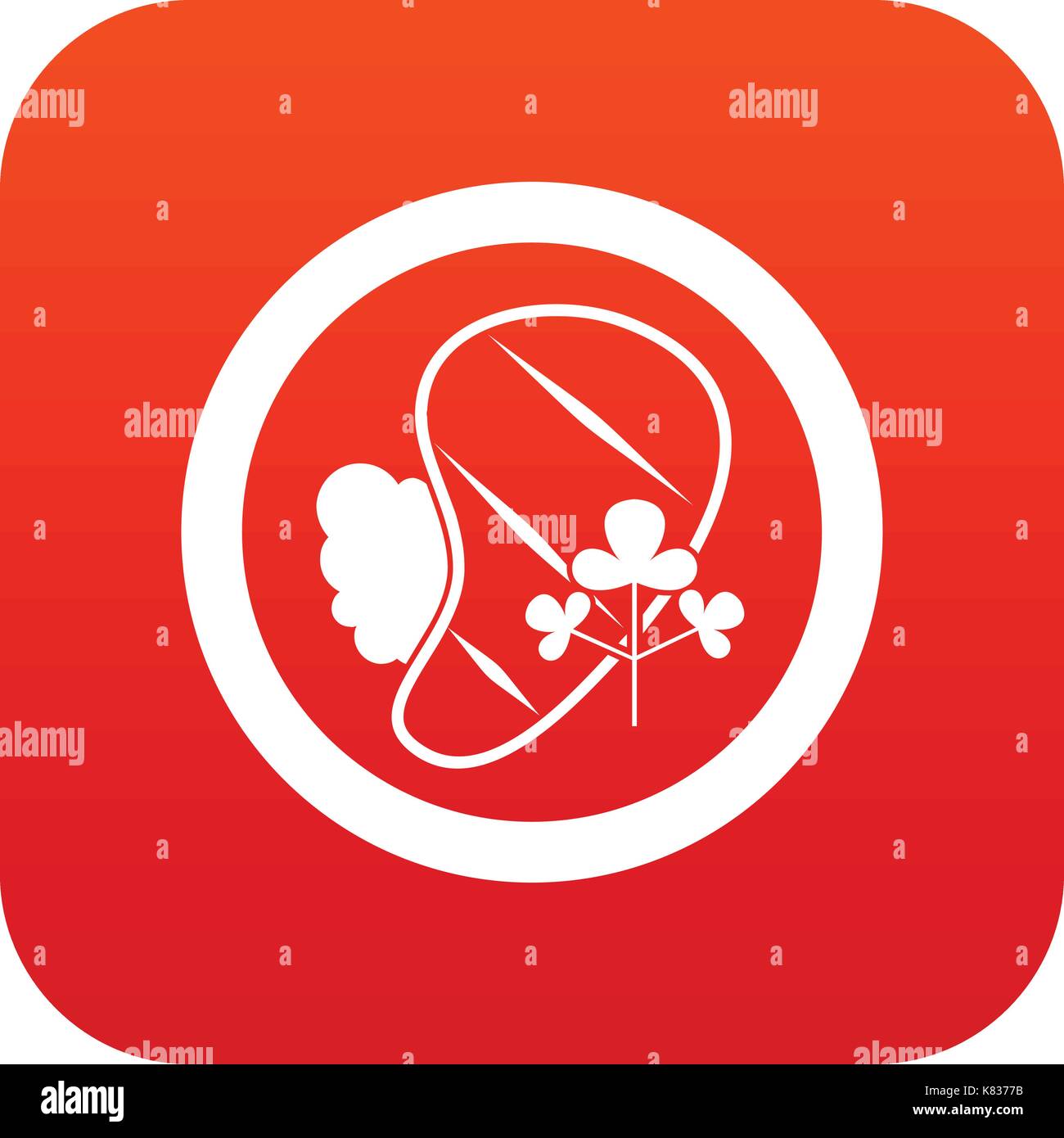 Steak icon digital red Stock Vector Image & Art - Alamy