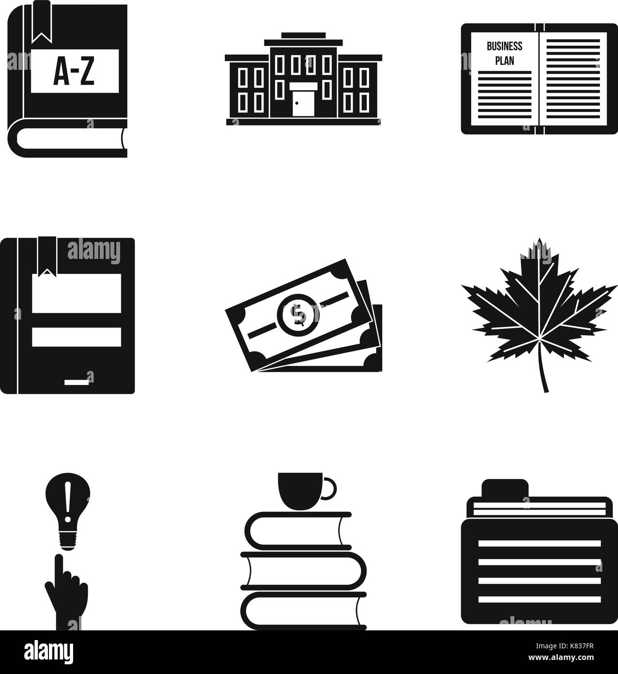 Researcher icons set, simple style Stock Vector Image & Art - Alamy