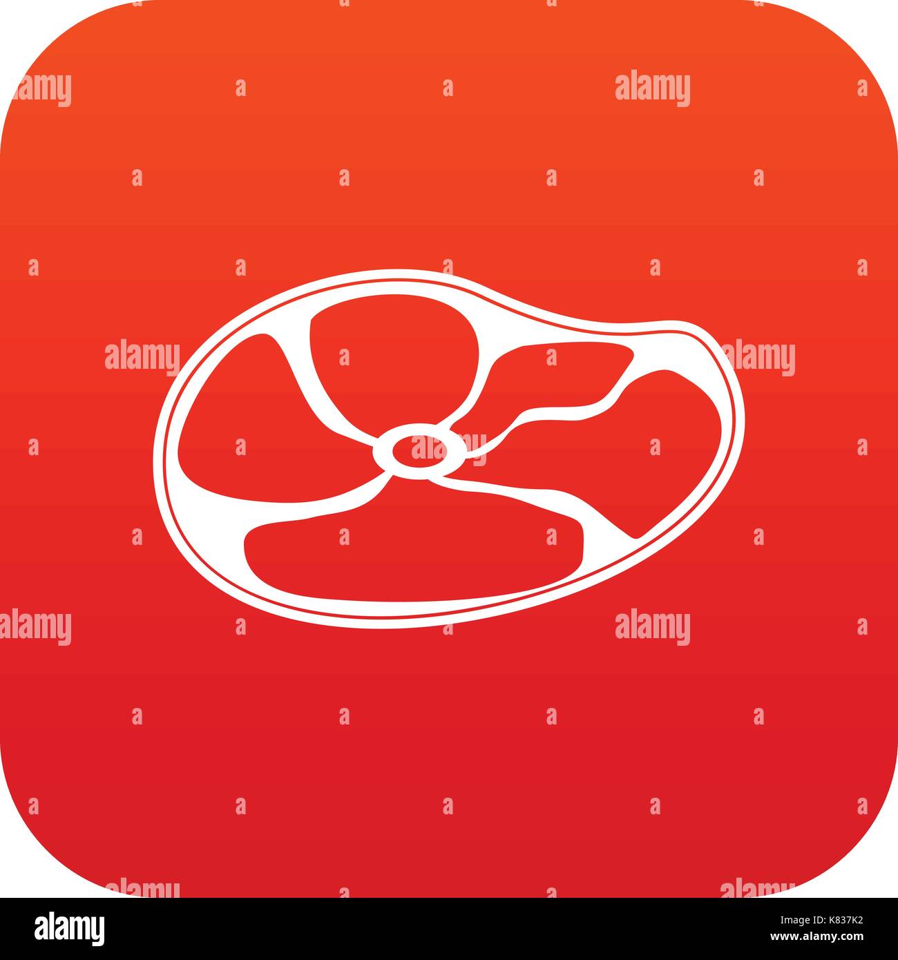Steak icon digital red Stock Vector Image & Art - Alamy
