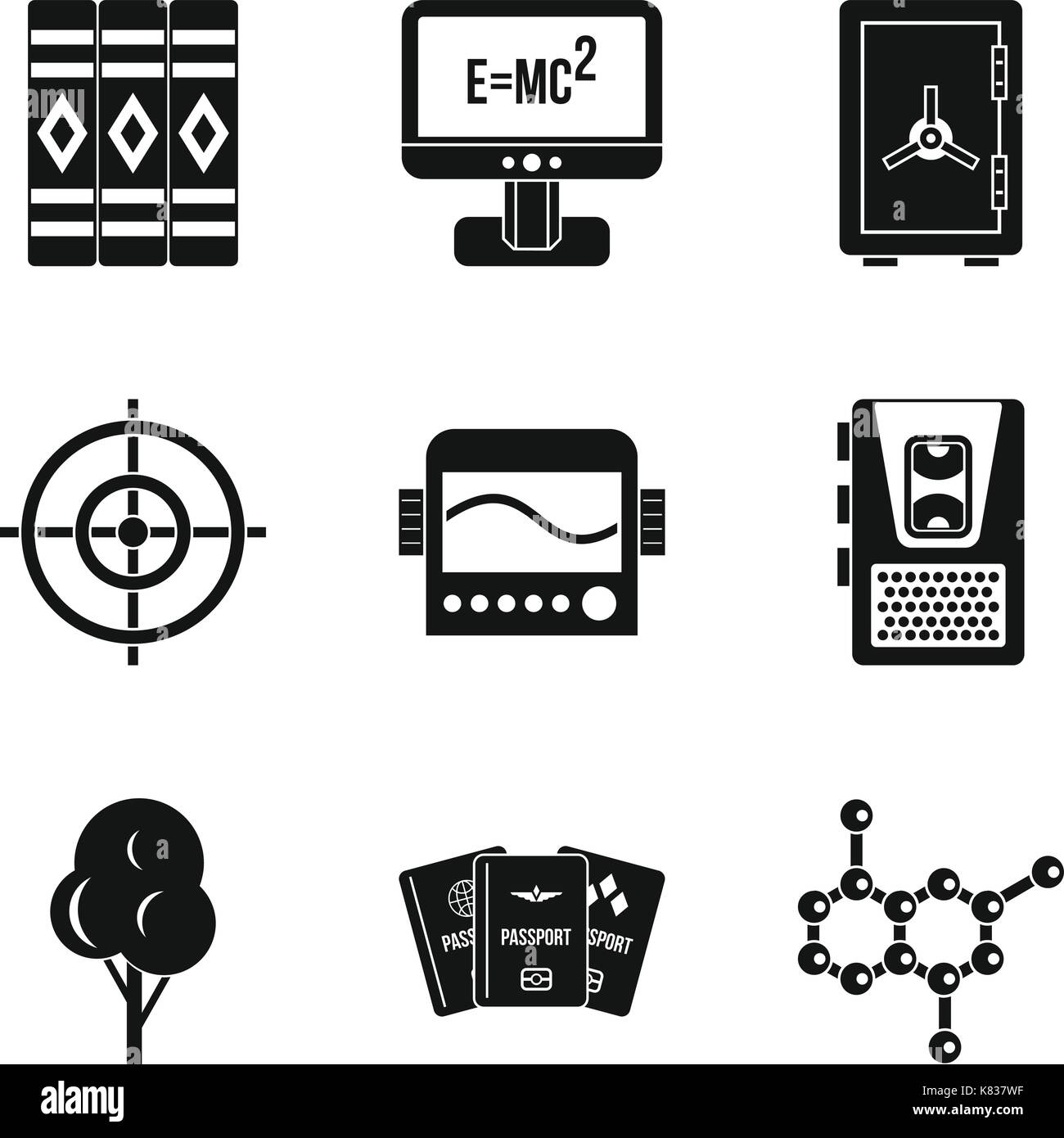 Computer training icons set, simple style Stock Vector Image & Art - Alamy