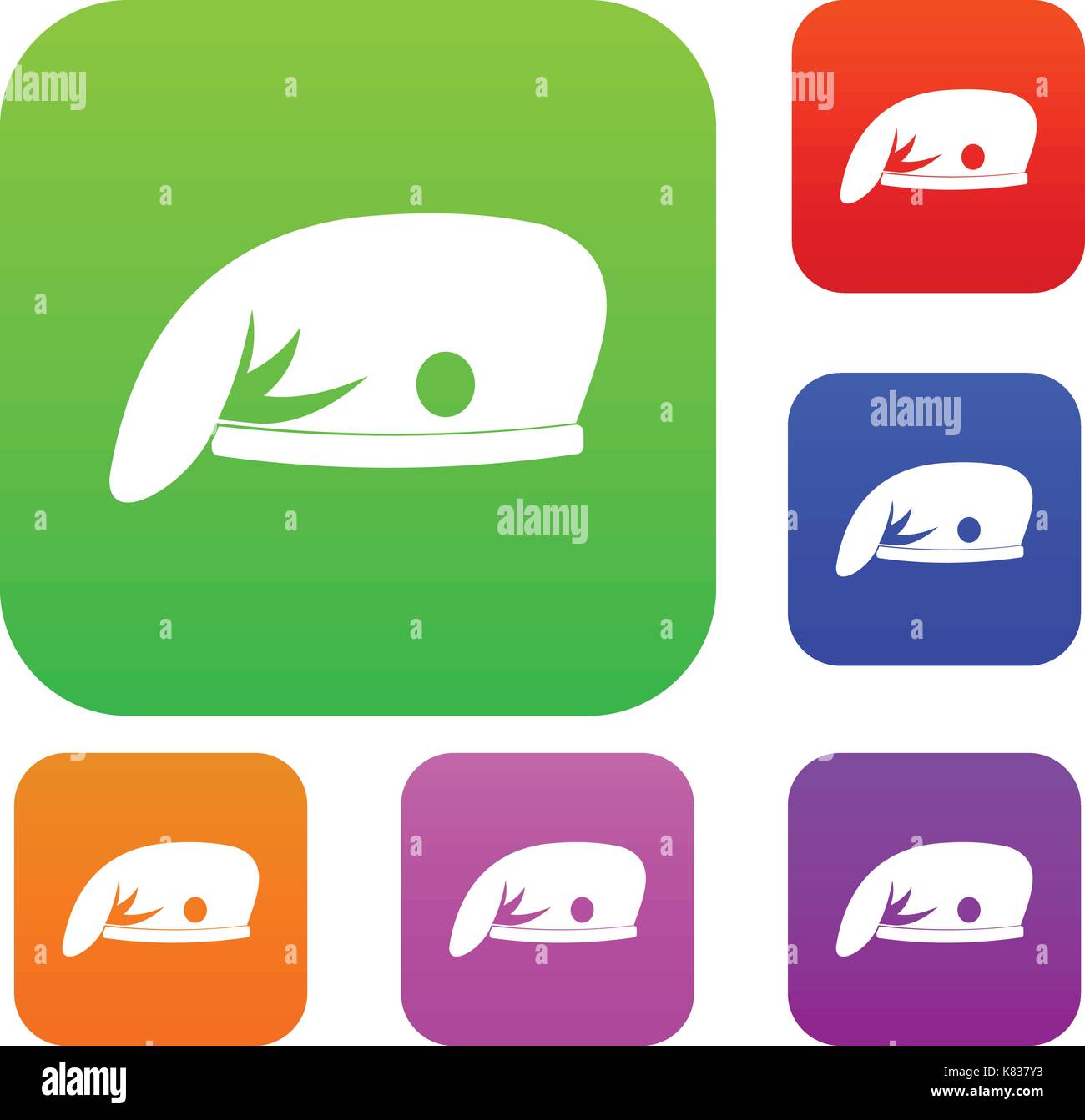 Military peaked cap Stock Vector Images - Alamy