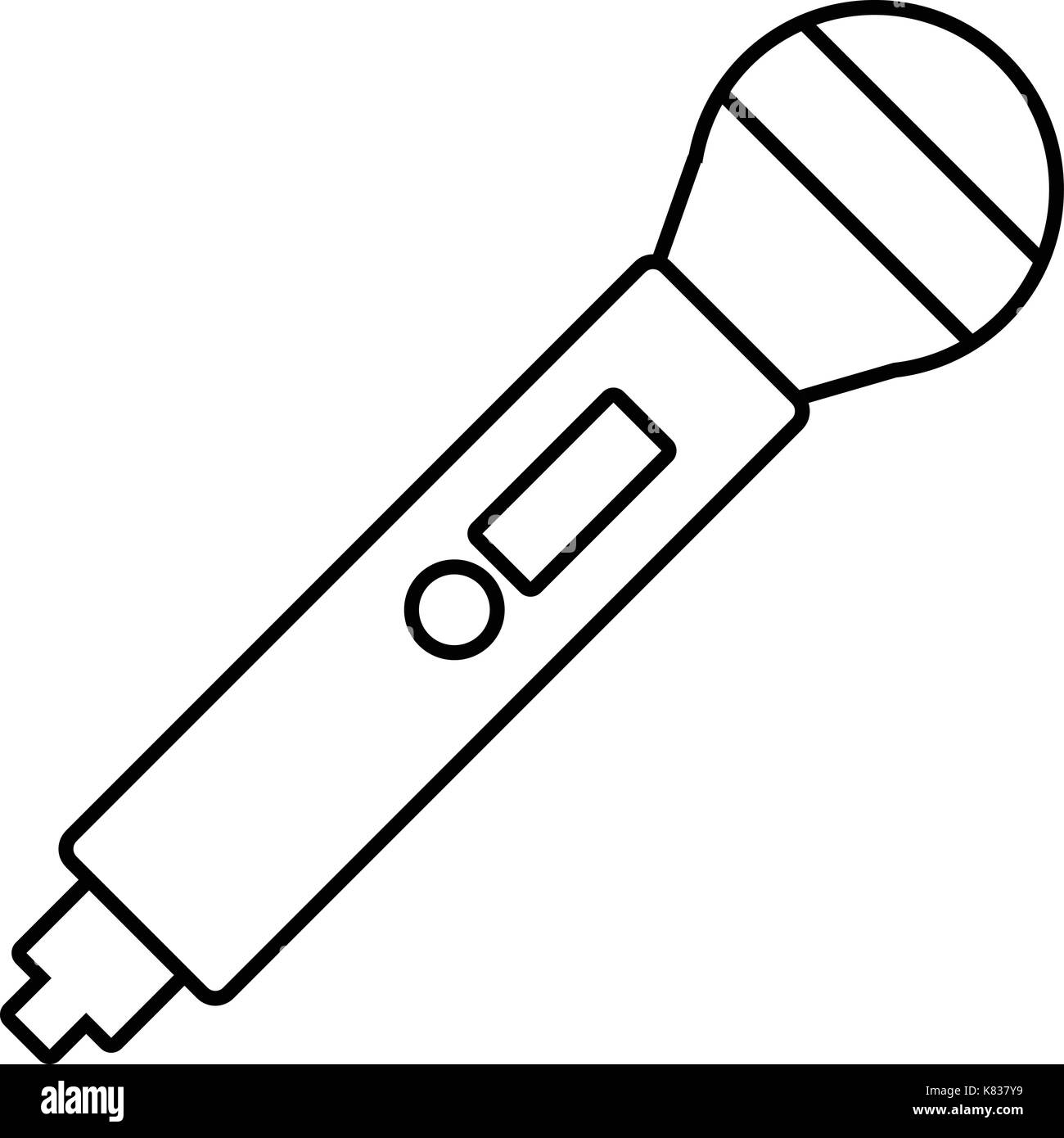 Microphone icon , outline style Stock Vector Image & Art - Alamy