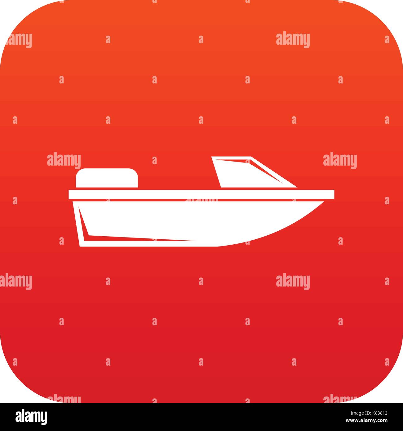 Sports powerboat icon digital red Stock Vector Image & Art - Alamy