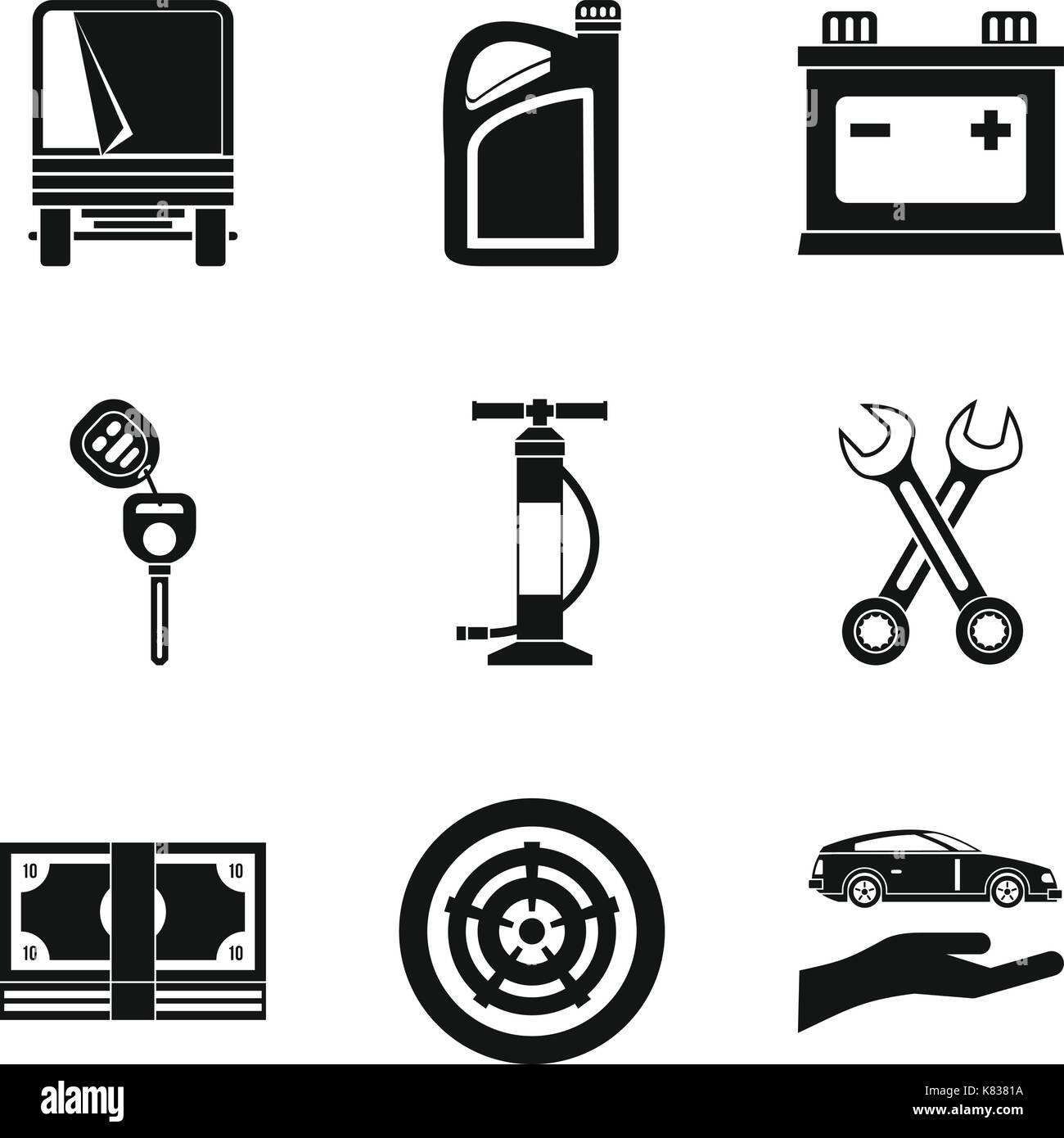 Replacing part icons set, simple style Stock Vector Image & Art - Alamy