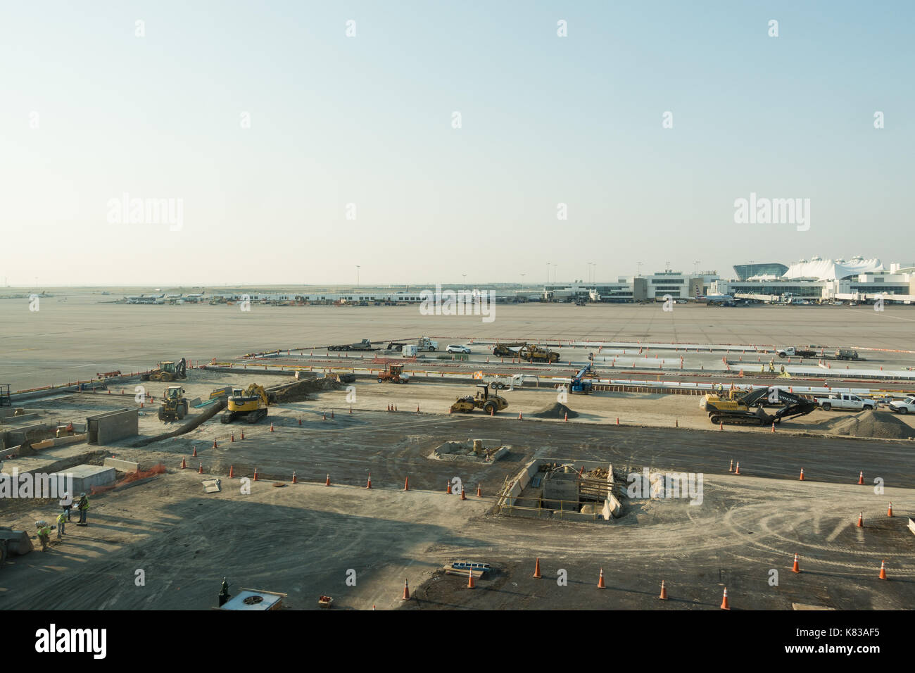 Current construction / renovation on the tarmac at the Denver ...