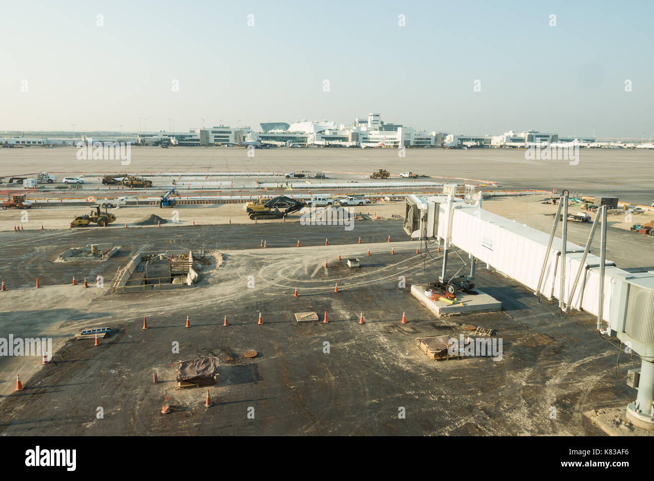 Current construction / renovation on the tarmac at the Denver ...