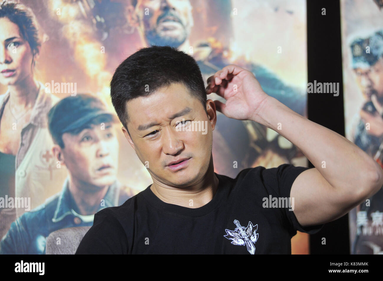 Director Wu Jing speaks at an interview for his movie 'Wolf Warriors 2 ...