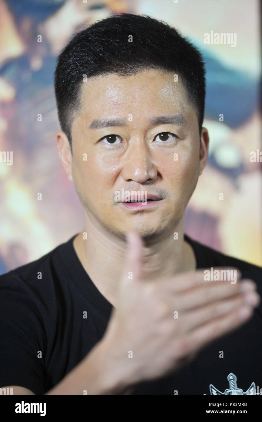Director Wu Jing speaks at an interview for his movie 'Wolf Warriors 2 ...
