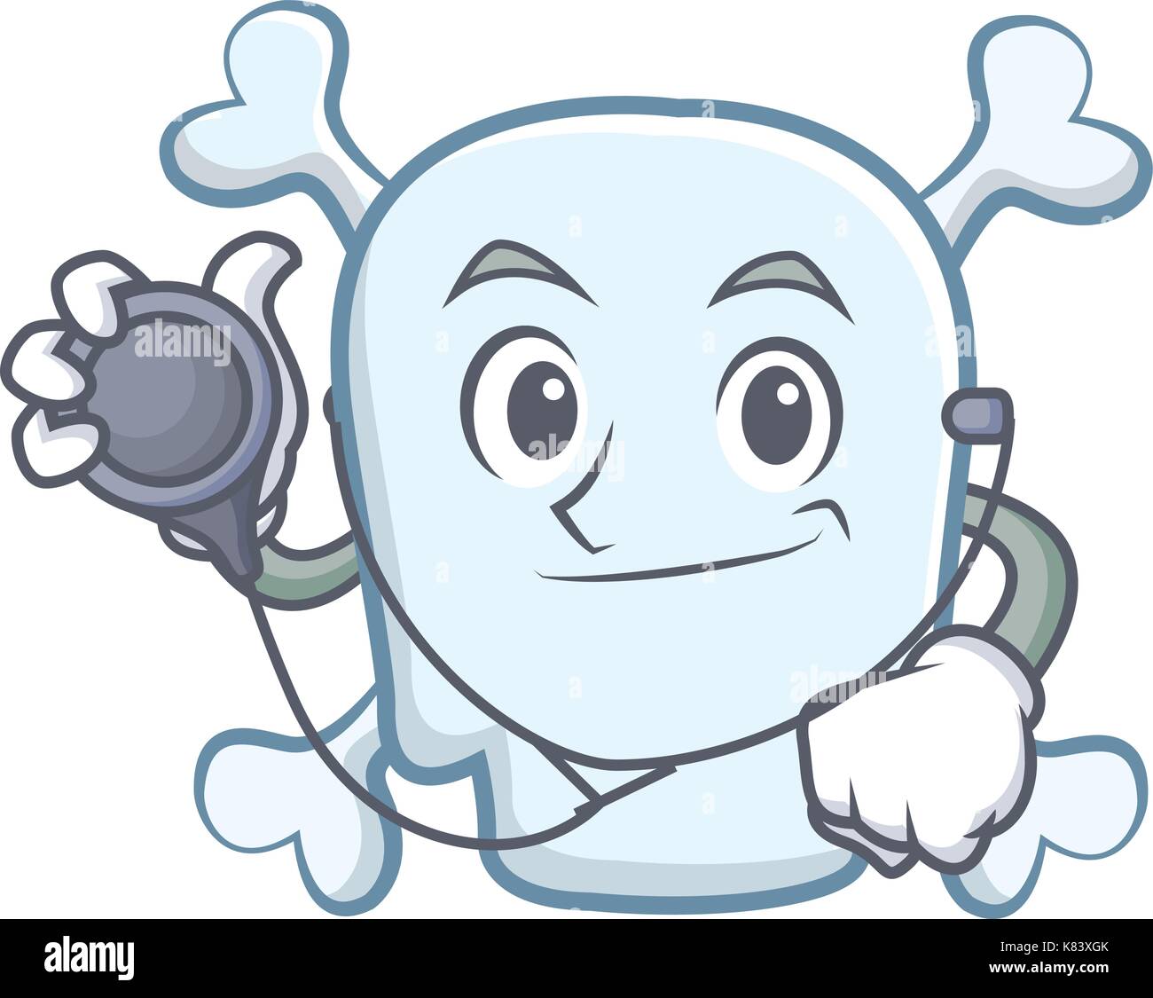 Doctor skull character cartoon style Stock Vector Image & Art - Alamy