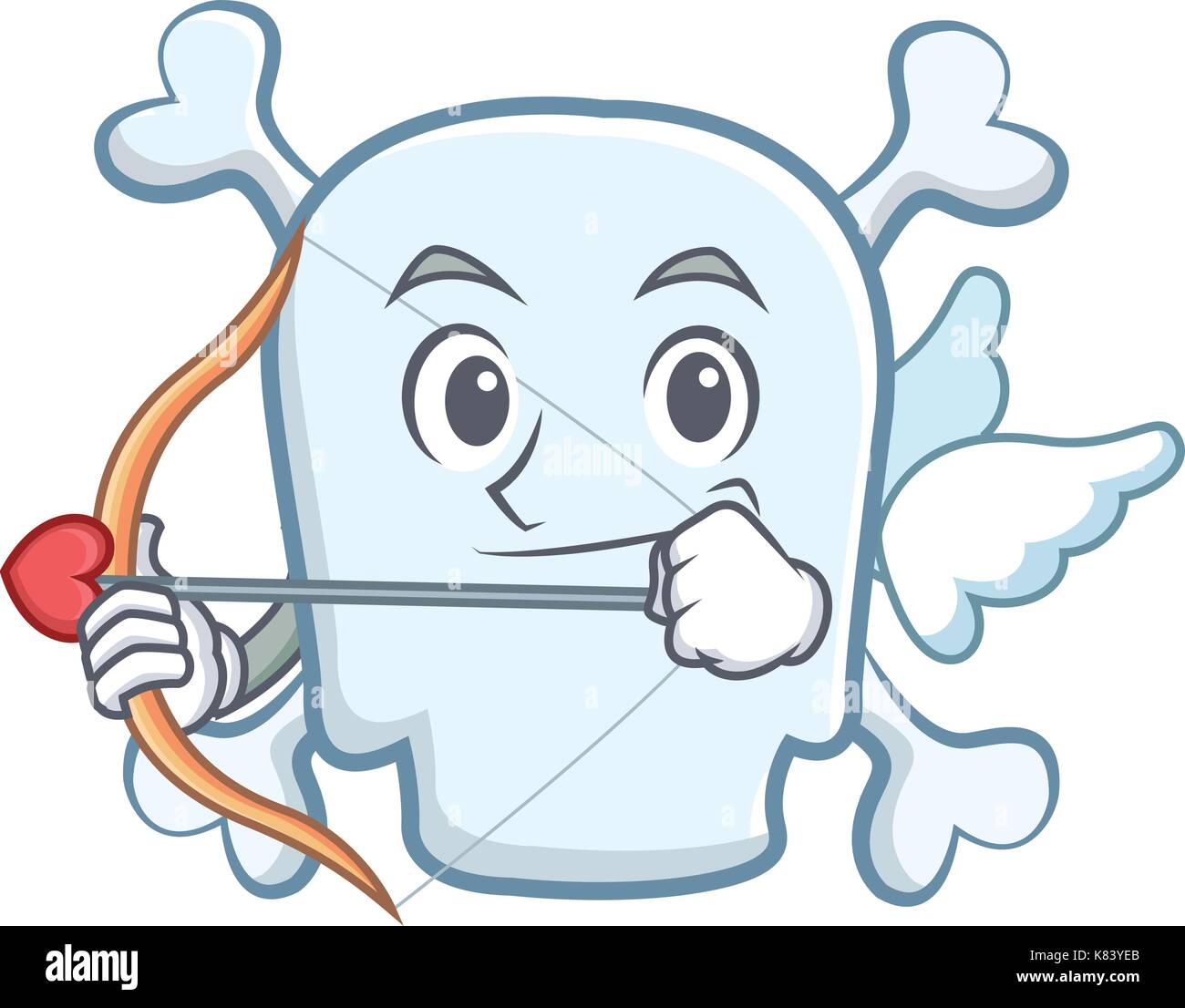 Cupid skull character cartoon style Stock Vector Image & Art - Alamy