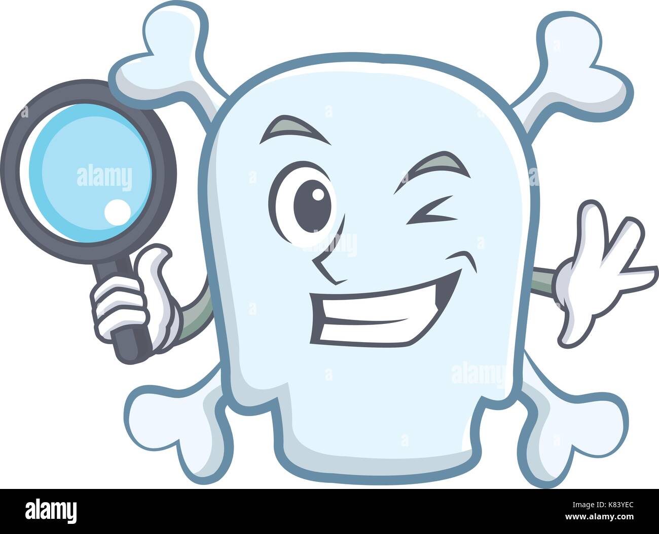 Detective skull character cartoon hi-res stock photography and images ...