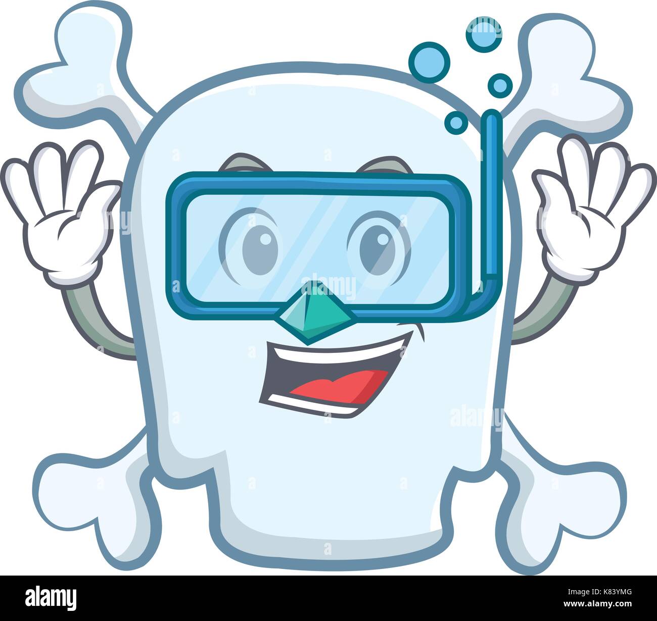 Diving skull character cartoon style Stock Vector Image & Art - Alamy