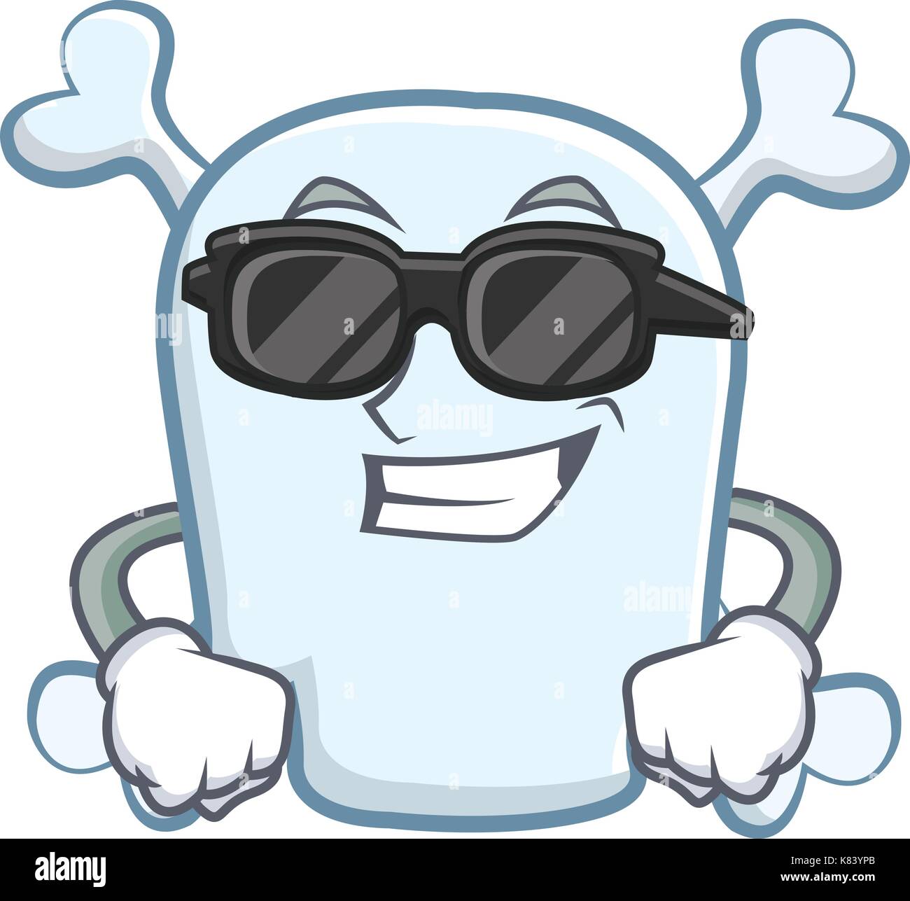 Super cool skull character cartoon style Stock Vector Image & Art - Alamy