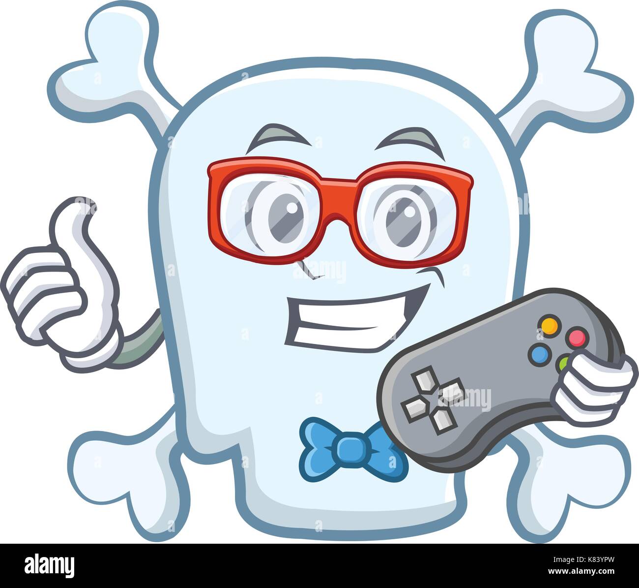 Gamer skull character cartoon style Stock Vector Image & Art - Alamy