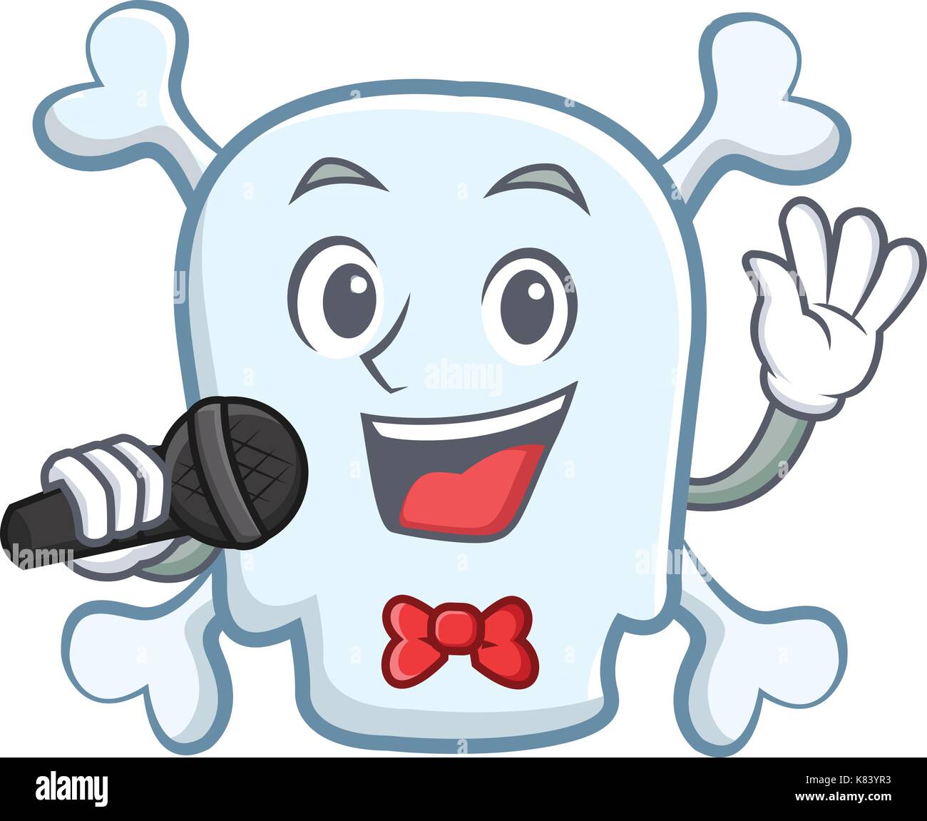Singing skull character cartoon style Stock Vector Image & Art - Alamy