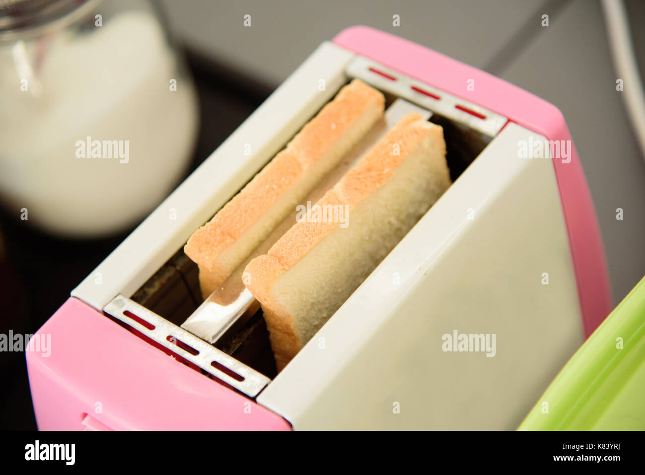 bread in Toaster Stock Photo - Alamy