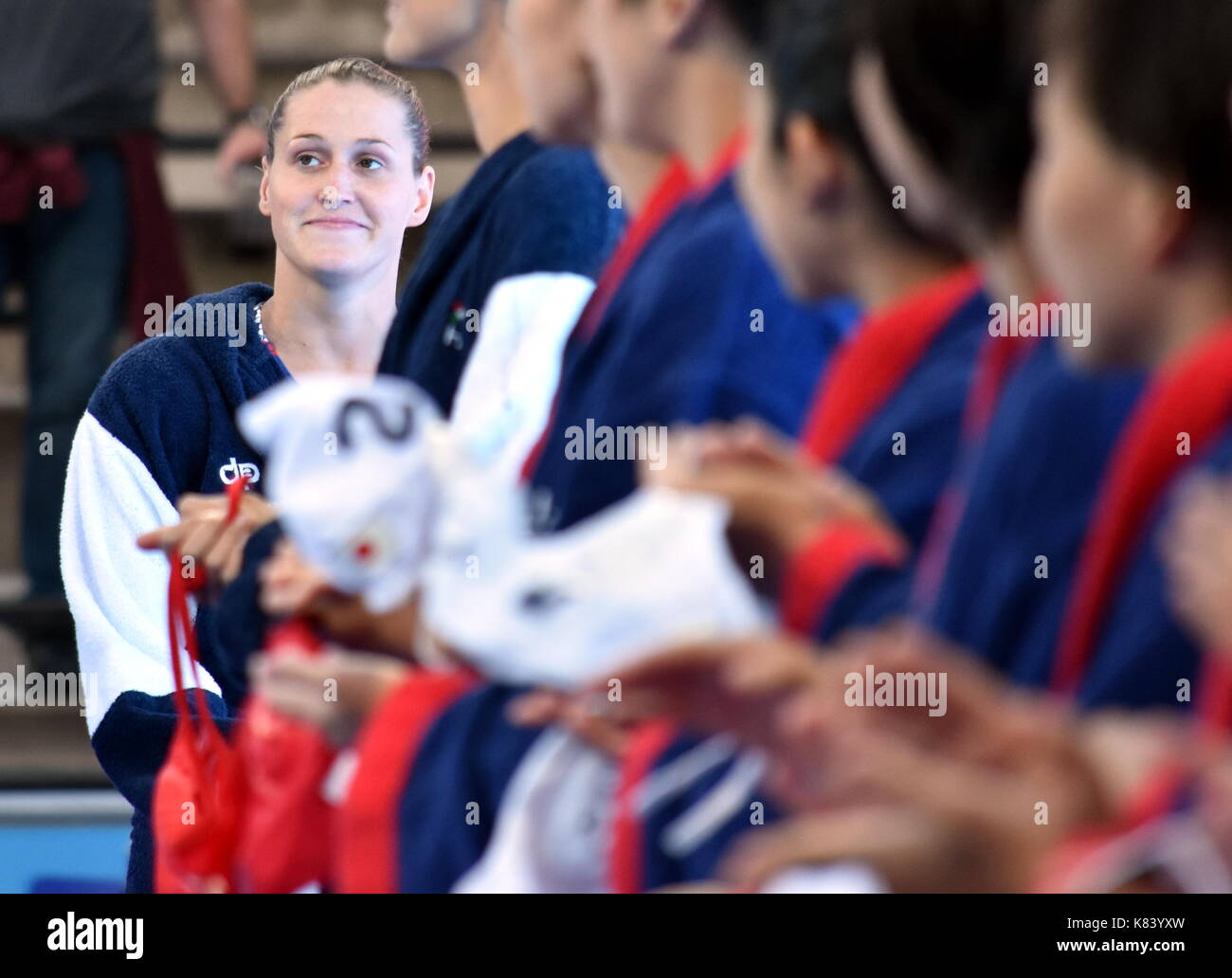Budapest, Hungary - Jul 16, 2017. CZIGANY Dora, hungarian waterpolo ...