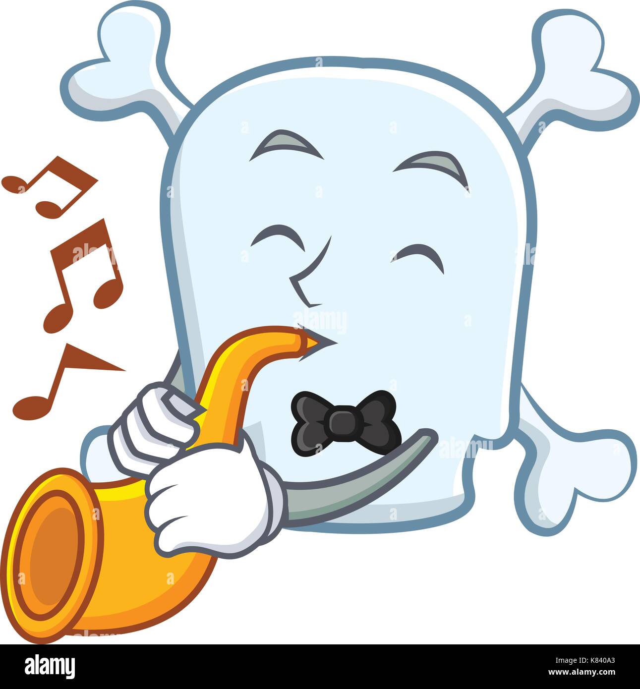 Skull with trumpet hi-res stock photography and images - Alamy