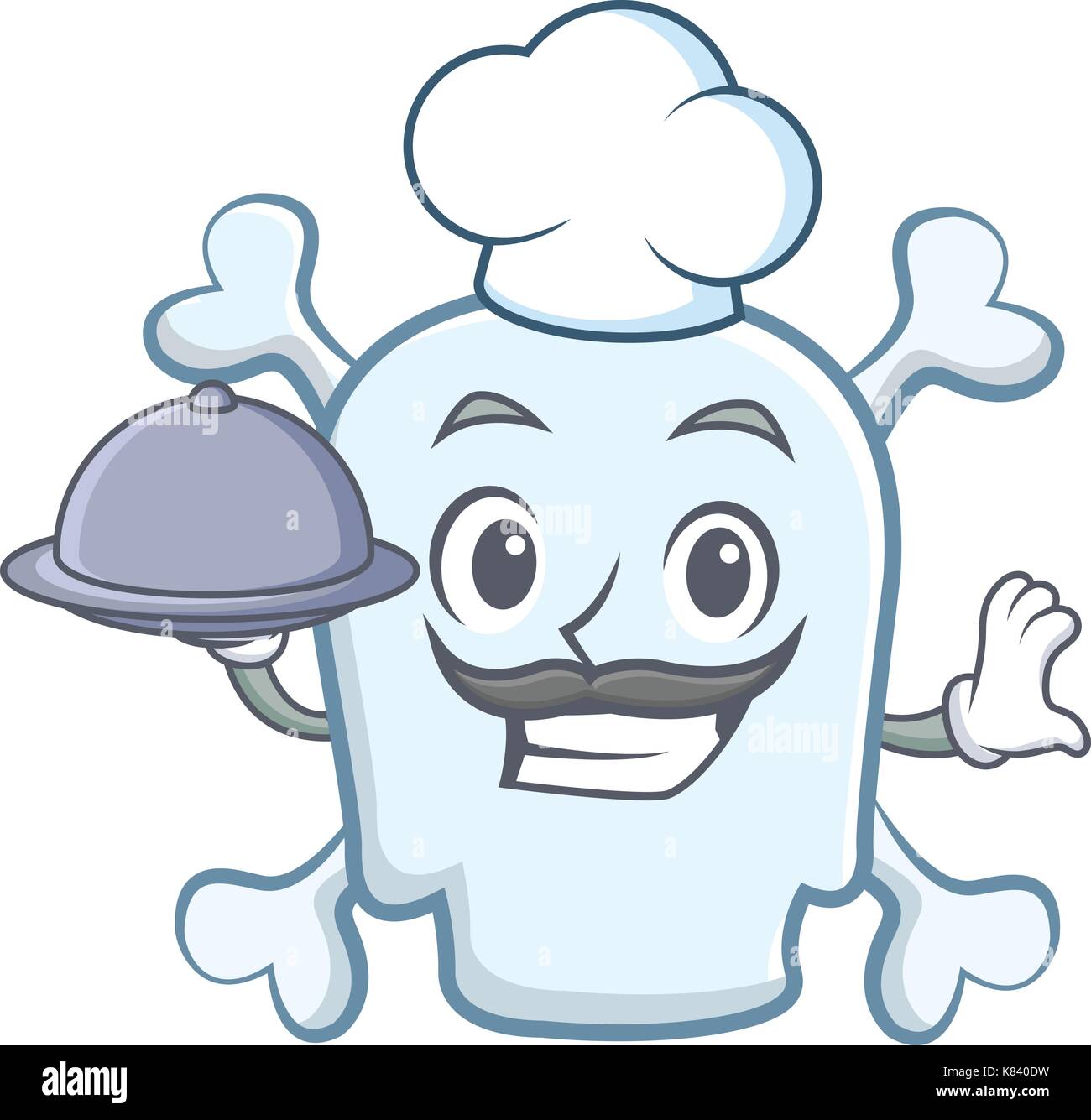 Chef with food skull character cartoon style Stock Vector Image & Art ...