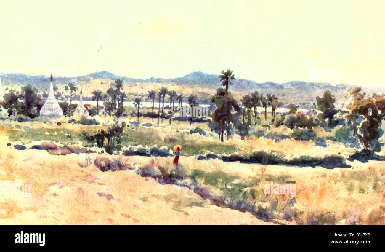 The Irrawaddy Valley at Meegyoungyai, Burma, circa 1905 Stock Photo - Alamy