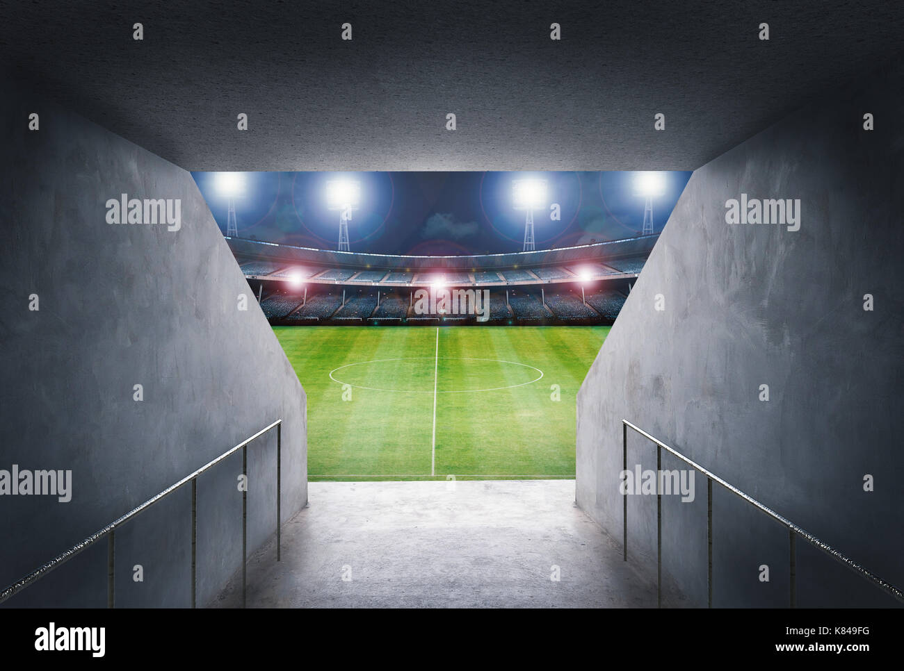 3d rendering arena tunnel hi-res stock photography and images - Alamy