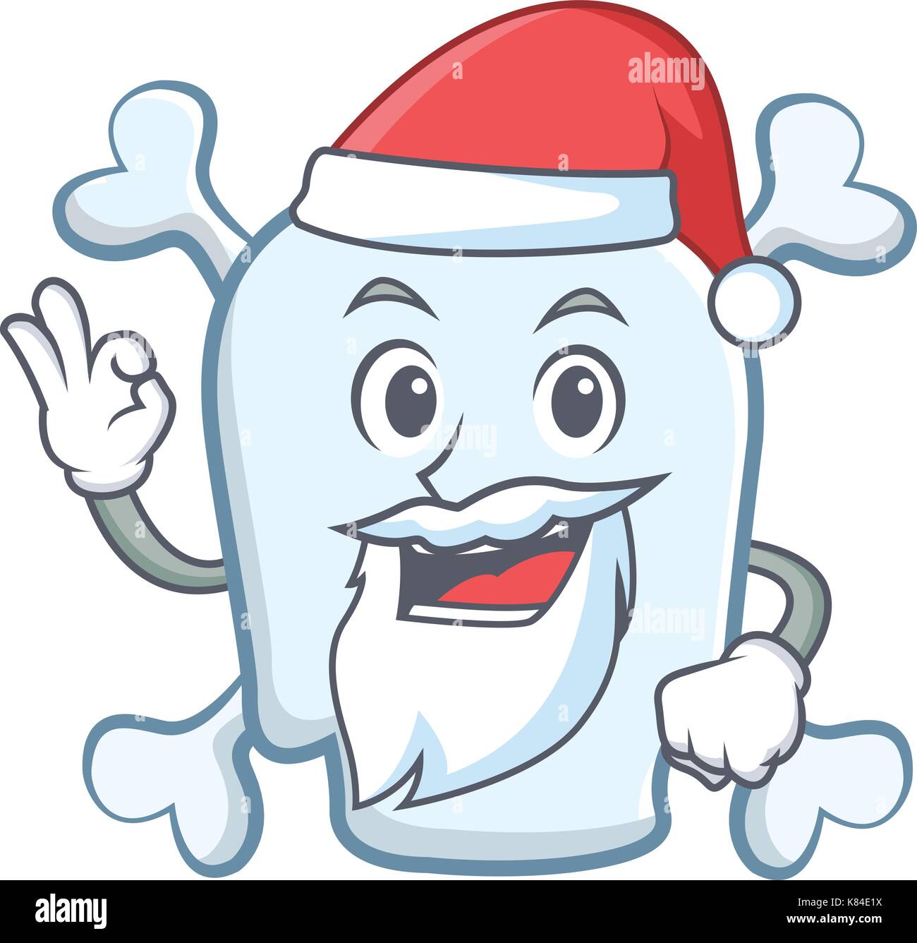 Santa skull character cartoon style Stock Vector Image & Art - Alamy