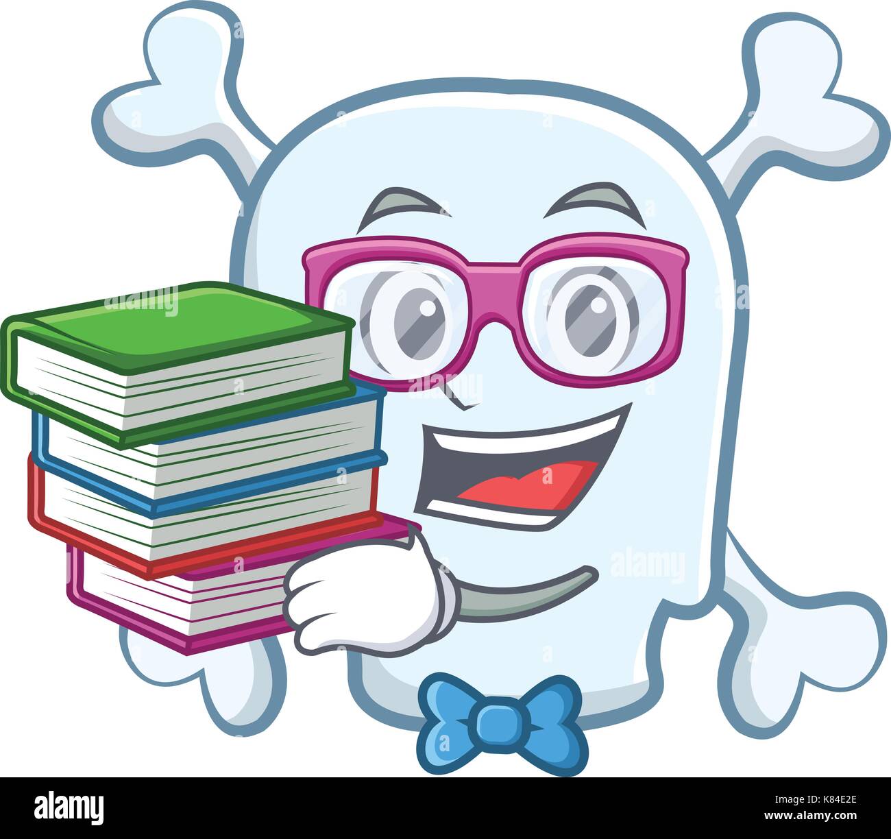Student book skull character hi-res stock photography and images - Alamy