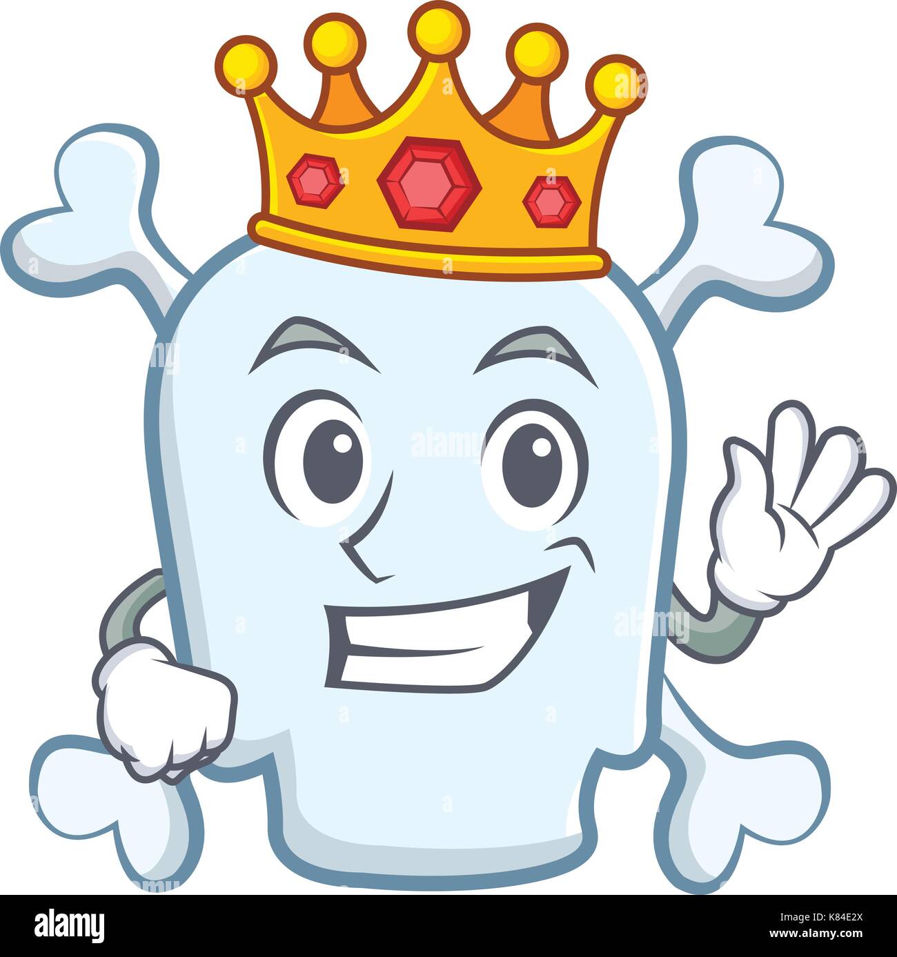 King skull character cartoon style Stock Vector Image & Art - Alamy