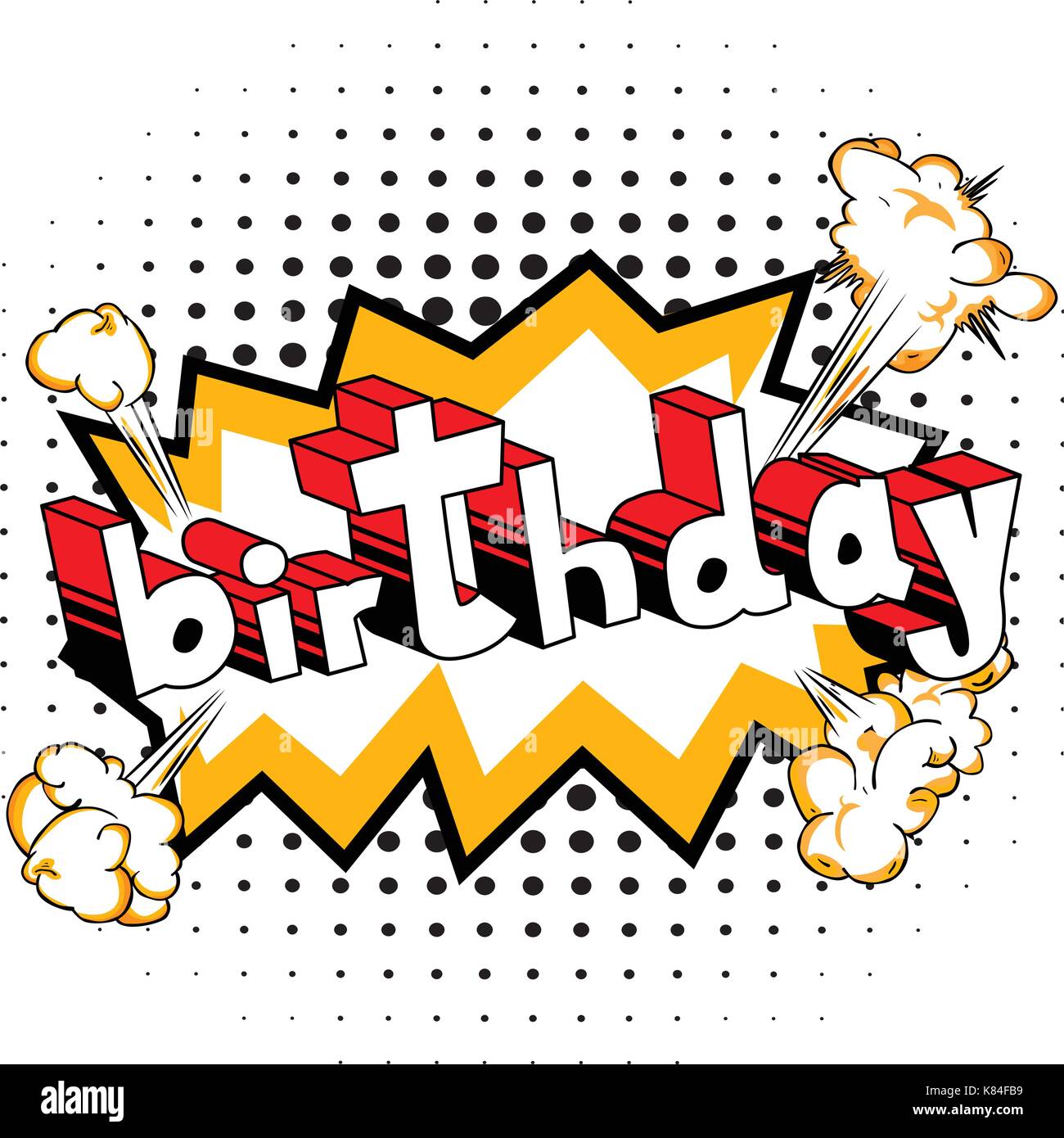 Birthday - Comic book style word on abstract background Stock Vector ...