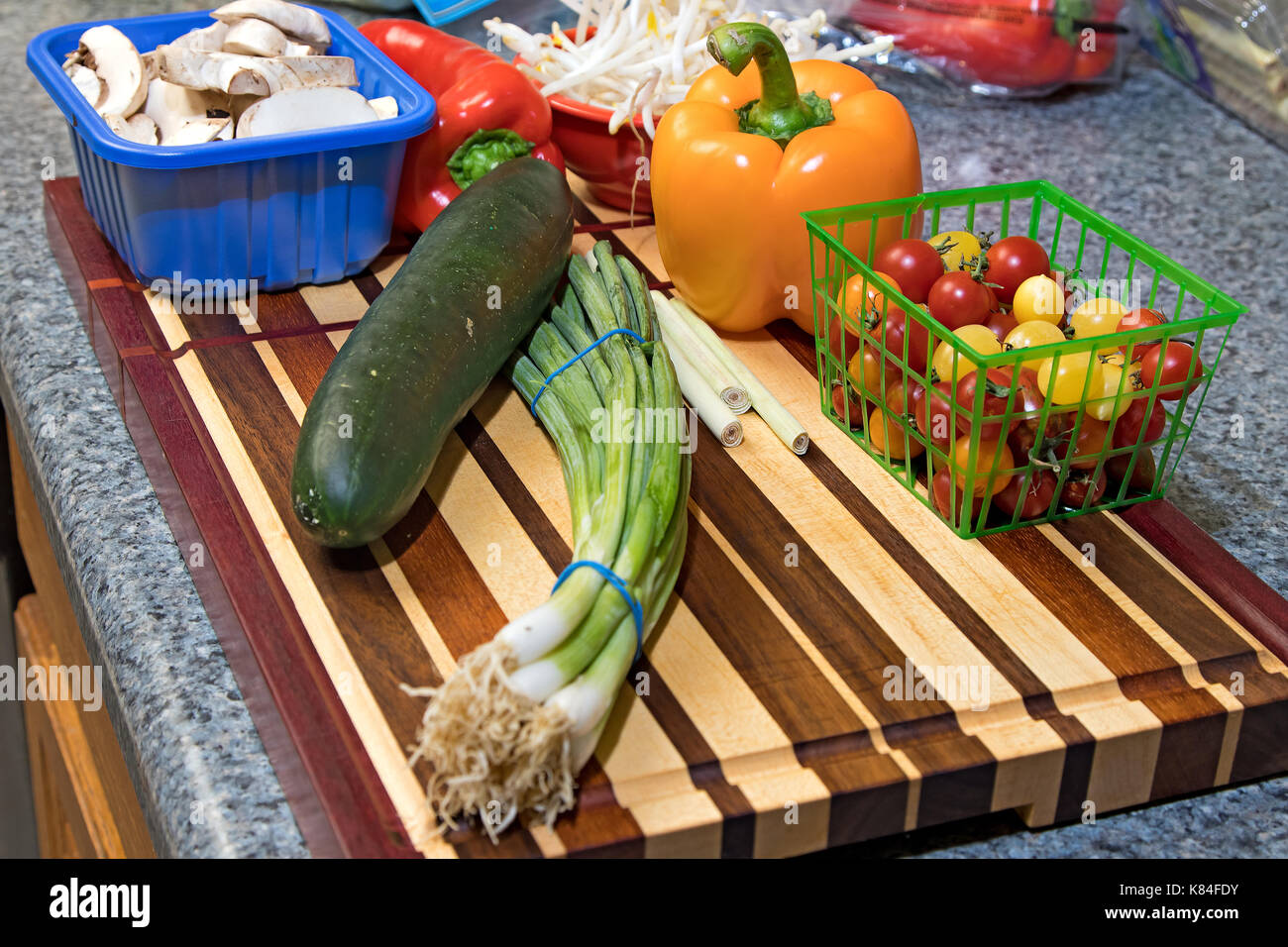 Healthy Dinner Preparation Stock Photo - Alamy