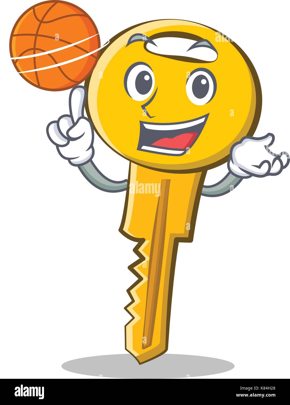 Playing basketball key character cartoon style Stock Vector Image & Art ...
