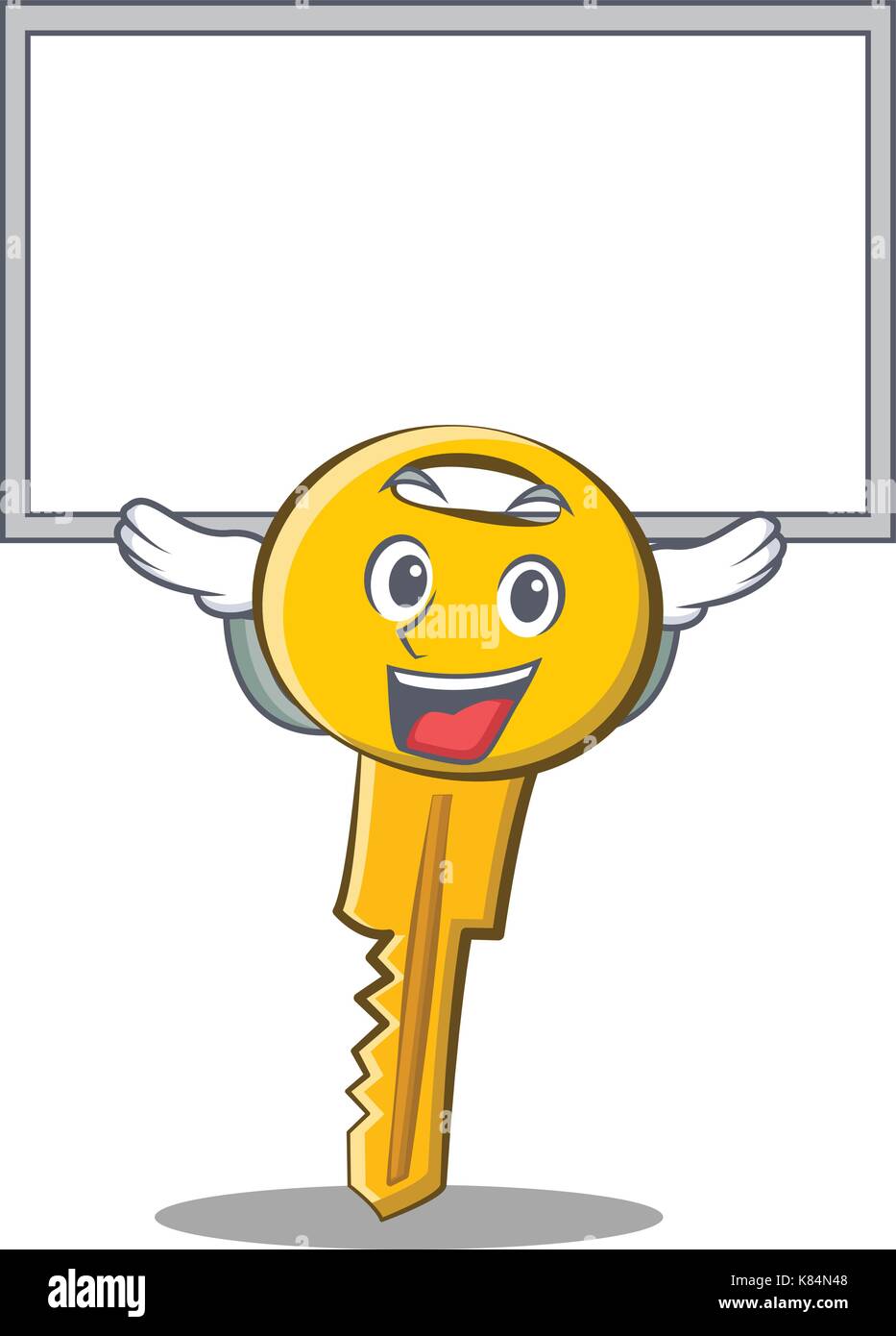 Up board key character cartoon style vector illustration Stock Vector ...