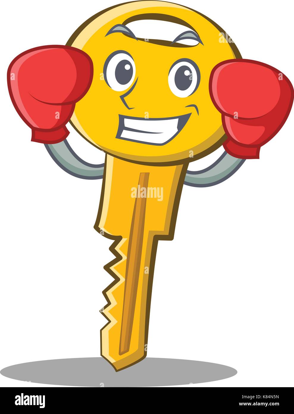 Boxing key character cartoon style vector illustration Stock Vector ...