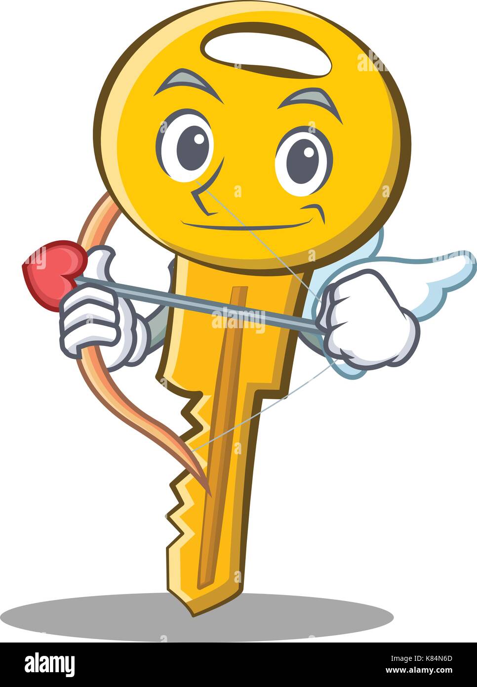 Cupid key character cartoon style vector illustration Stock Vector ...