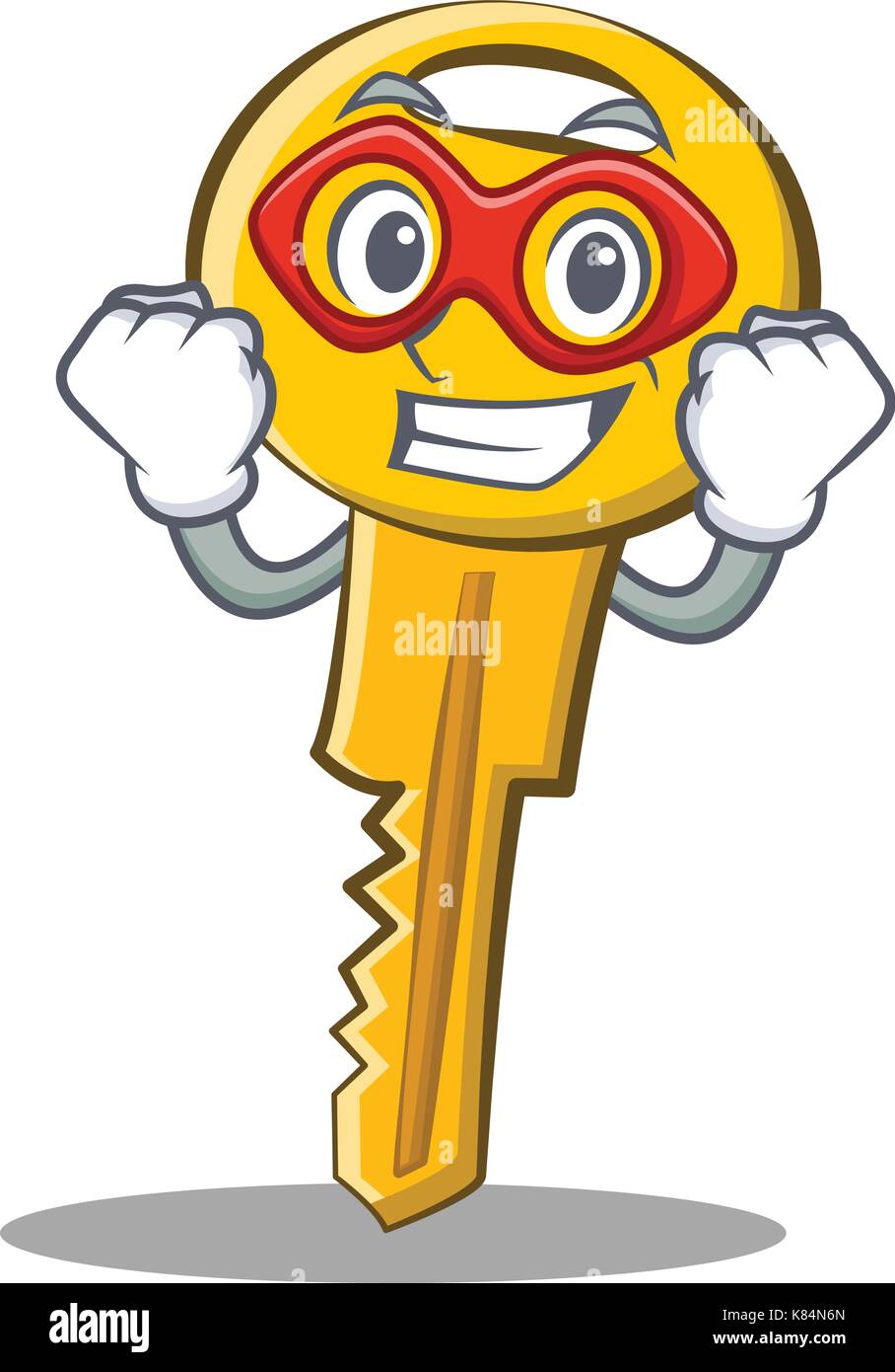 Super hero key character cartoon style vector illustration Stock Vector ...