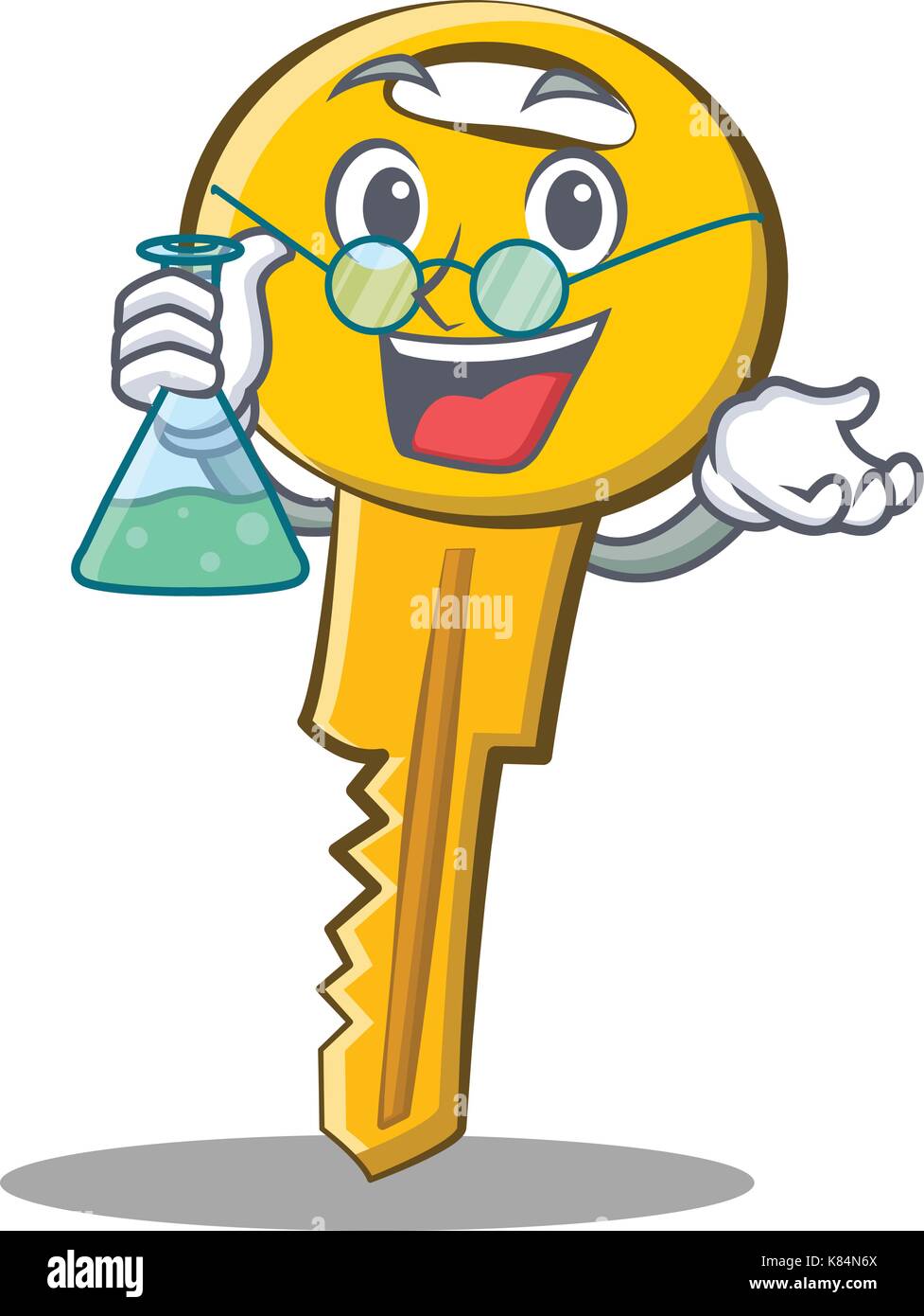 Professor key character cartoon style vector illustration Stock Vector ...