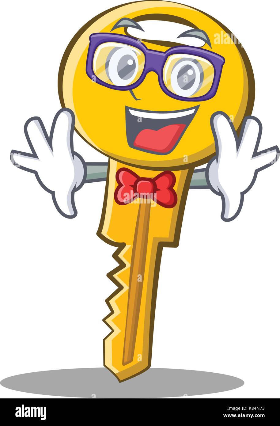 Geek key character cartoon style vector illustration Stock Vector Image ...