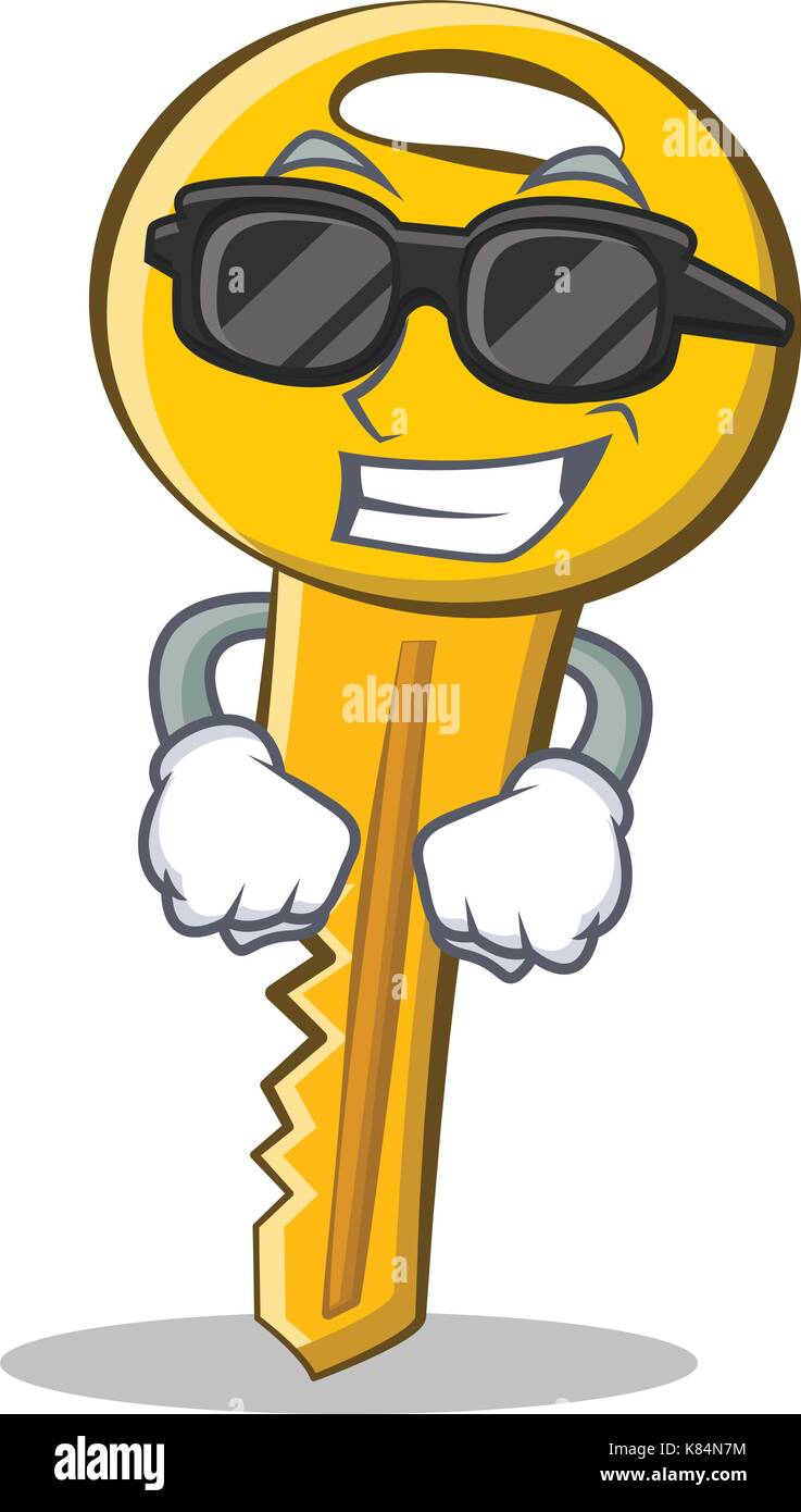 Super cool key character cartoon style vector illustration Stock Vector ...