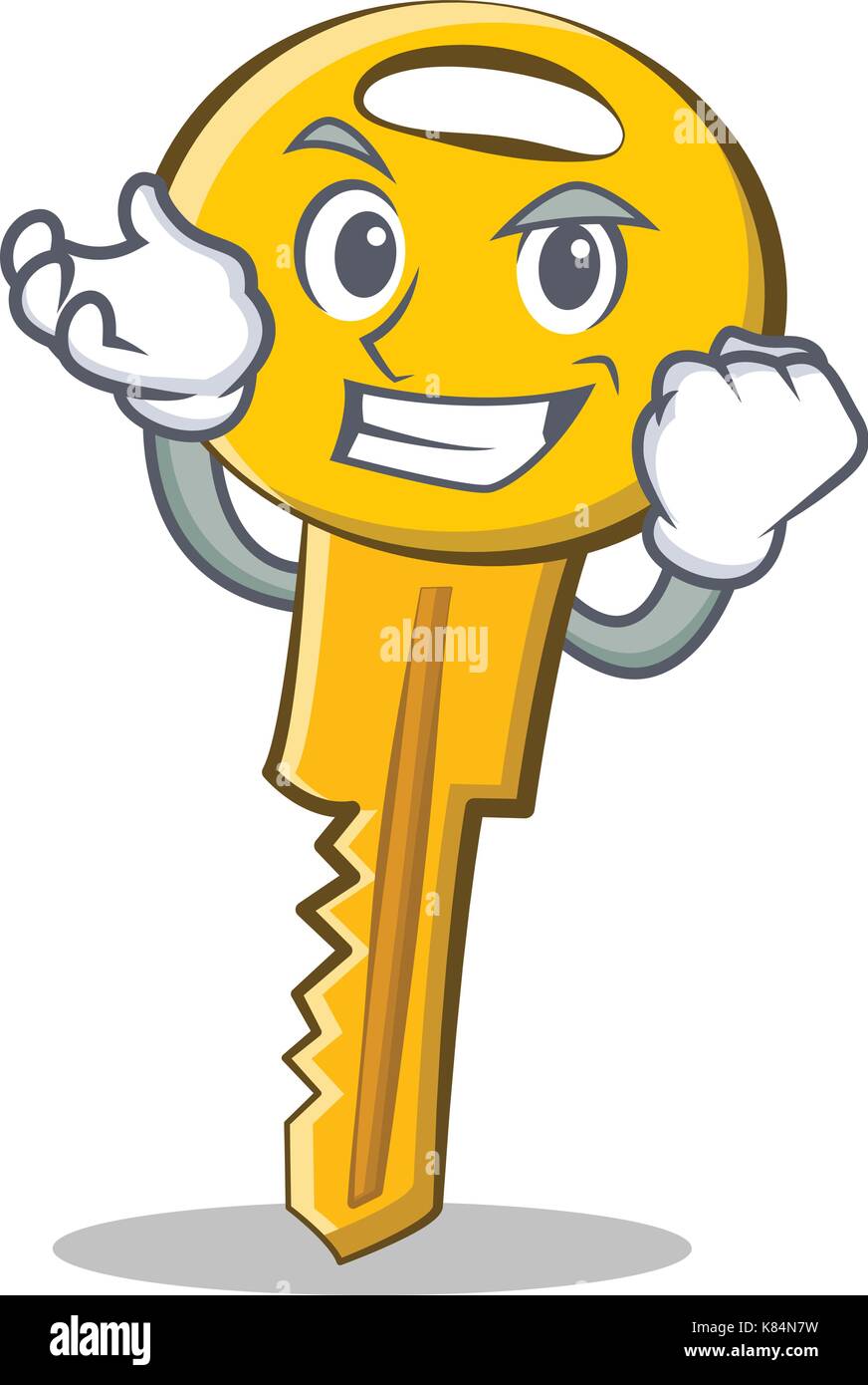 Successful key character cartoon style vector illustration Stock Vector ...