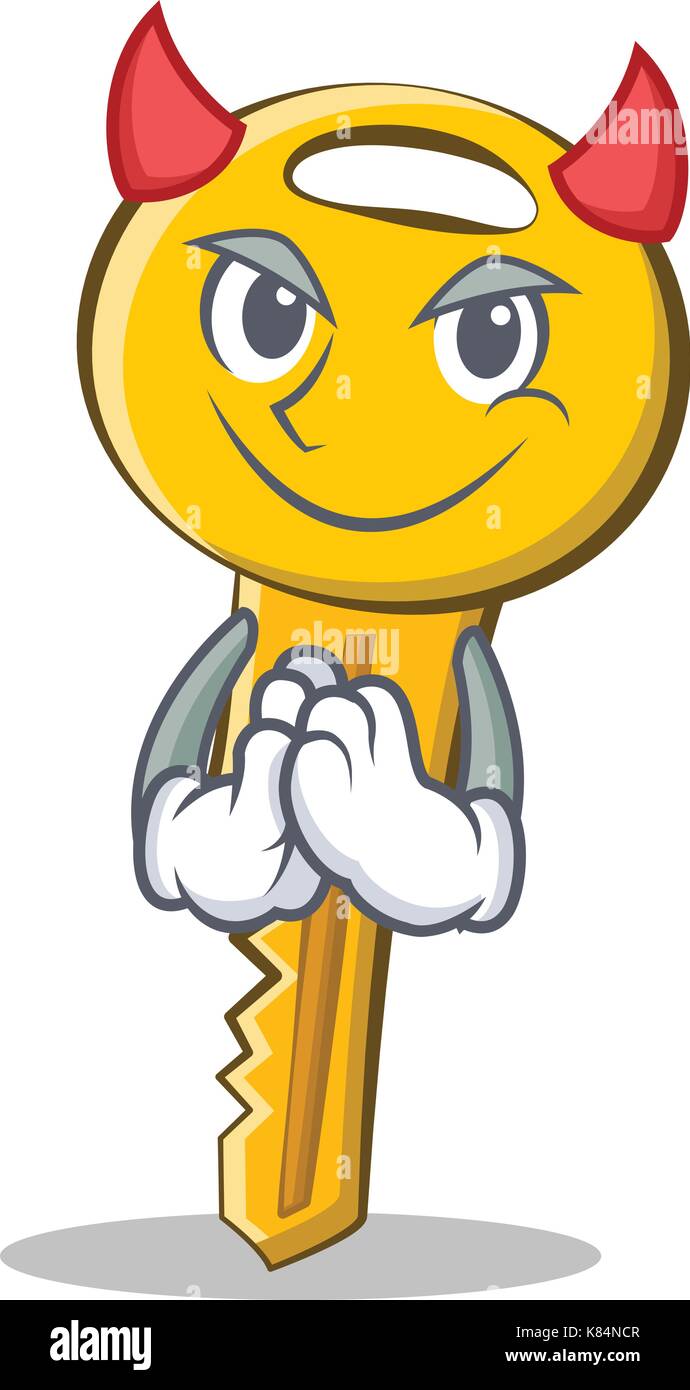 Devil key character cartoon style vector illustration Stock Vector ...