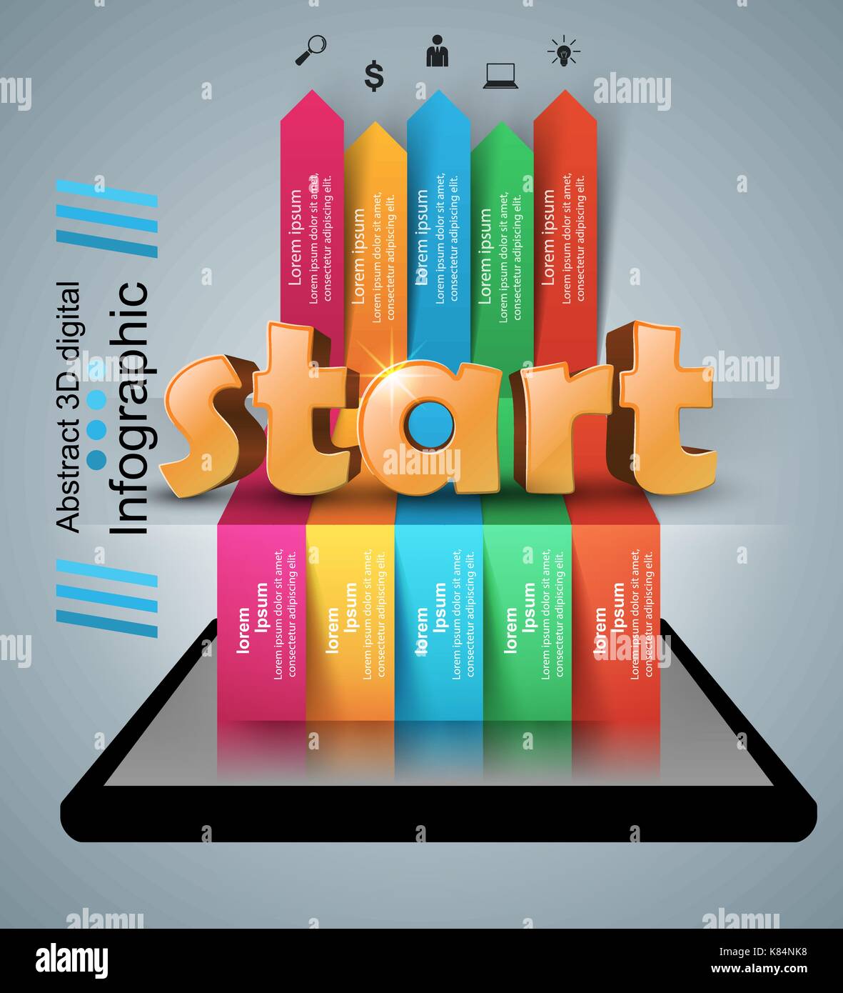 Start 3d business infographics Stock Vector Image & Art - Alamy