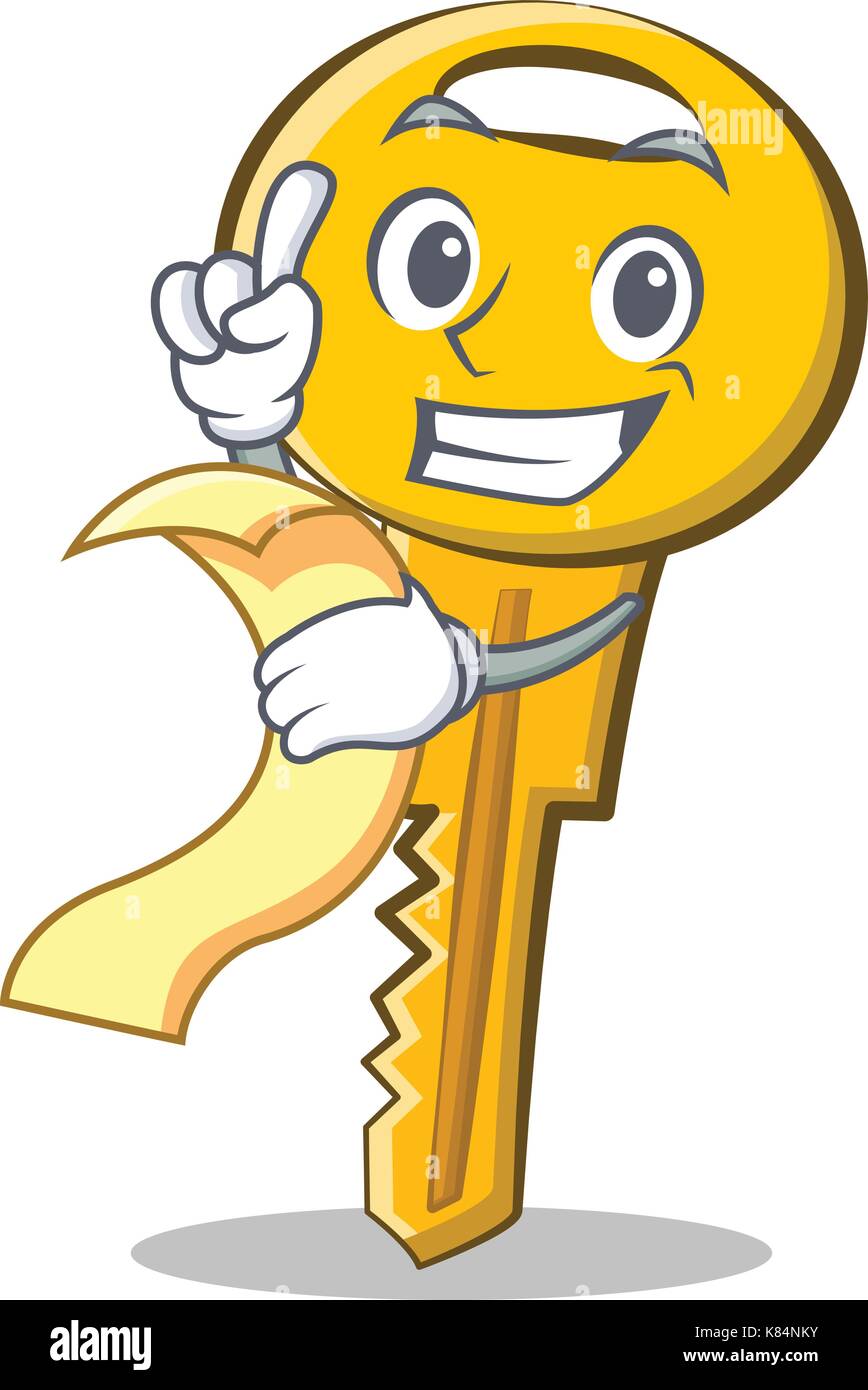 With menu key character cartoon style vector illustration Stock Vector ...